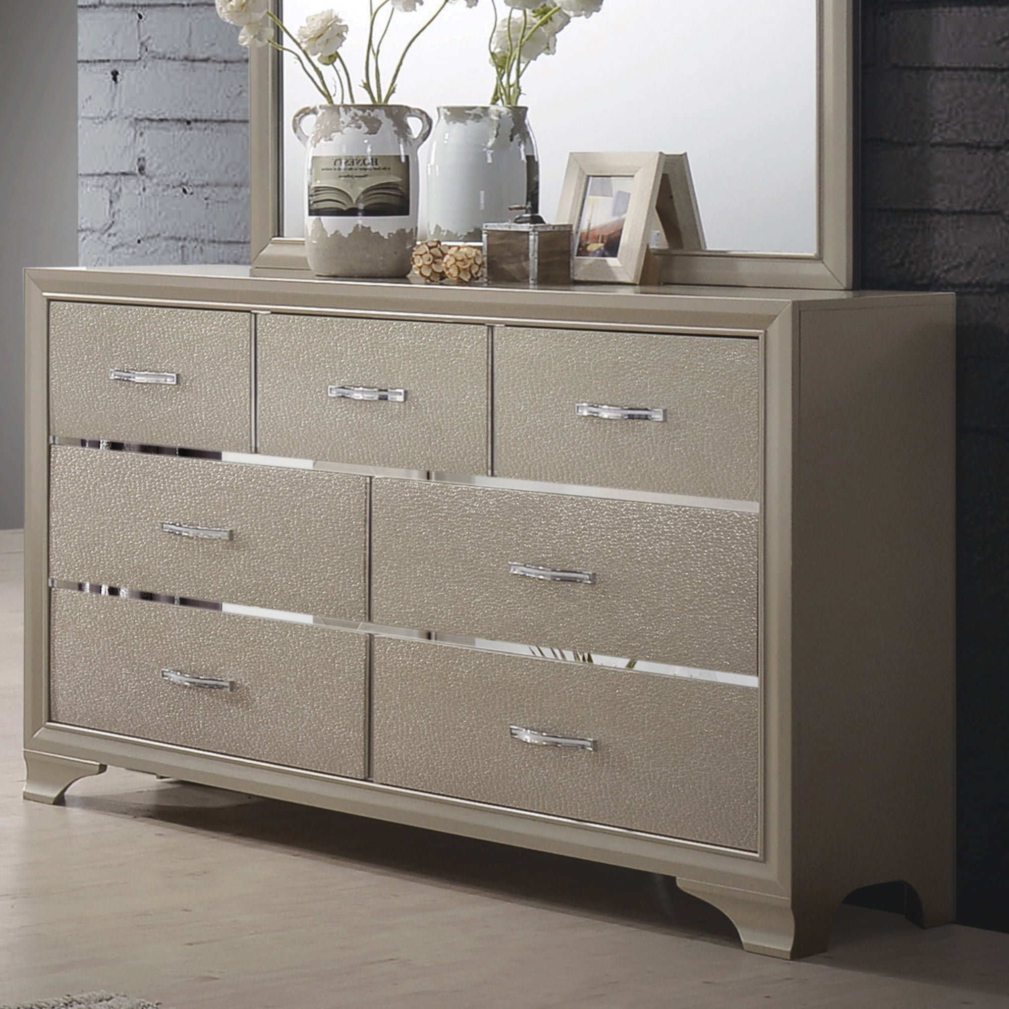 Coaster Beaumont Transitional 7-Drawer Wood Dresser in Ivory - Walmart.com