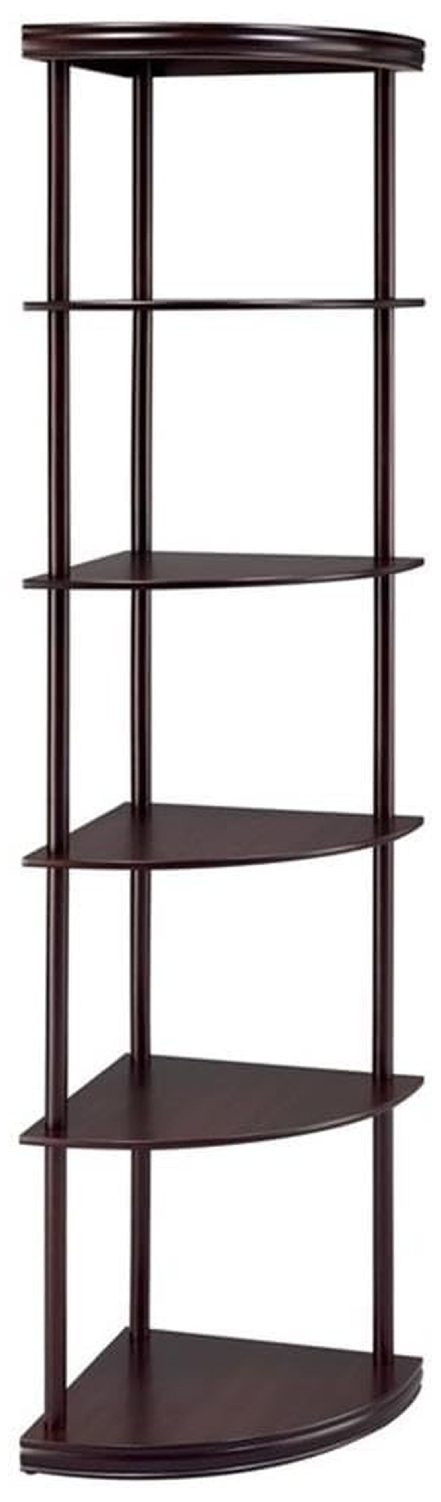 Coaster Bonwick 5-Shelf Corner Bookshelf, Cappuccino - Walmart.com