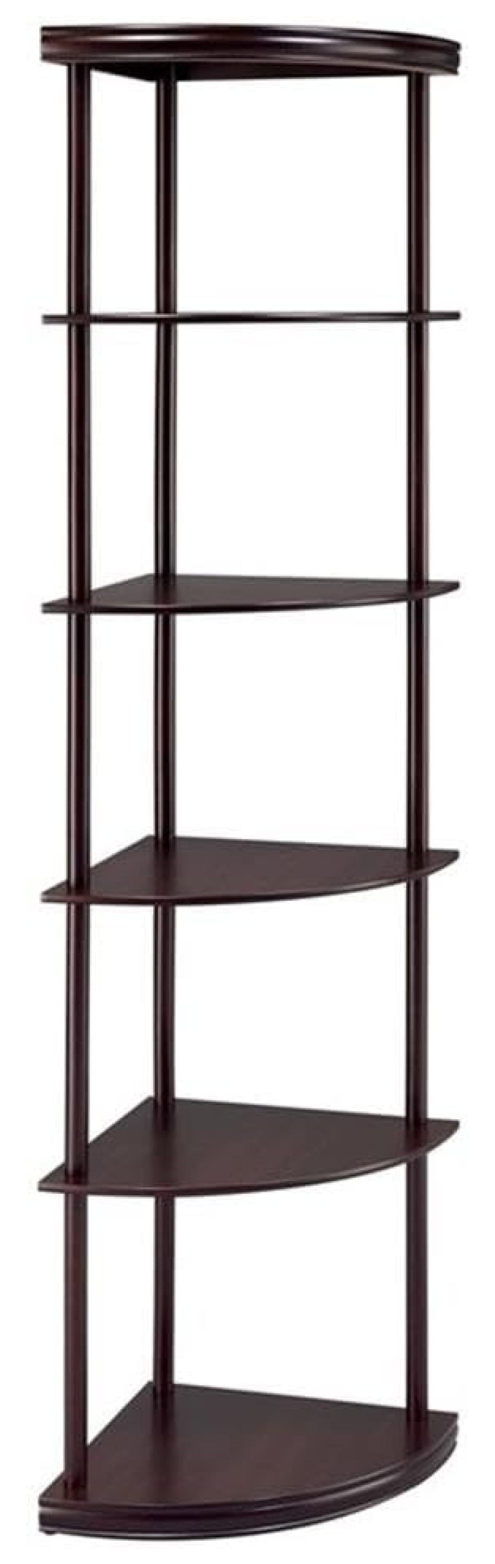 Coaster Bonwick 5-Shelf Corner Bookshelf, Cappuccino - Walmart.com