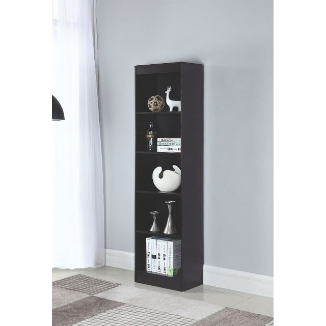 Coaster Transitional Cappuccino Five-Shelf Narrow Bookcase 801804 ...
