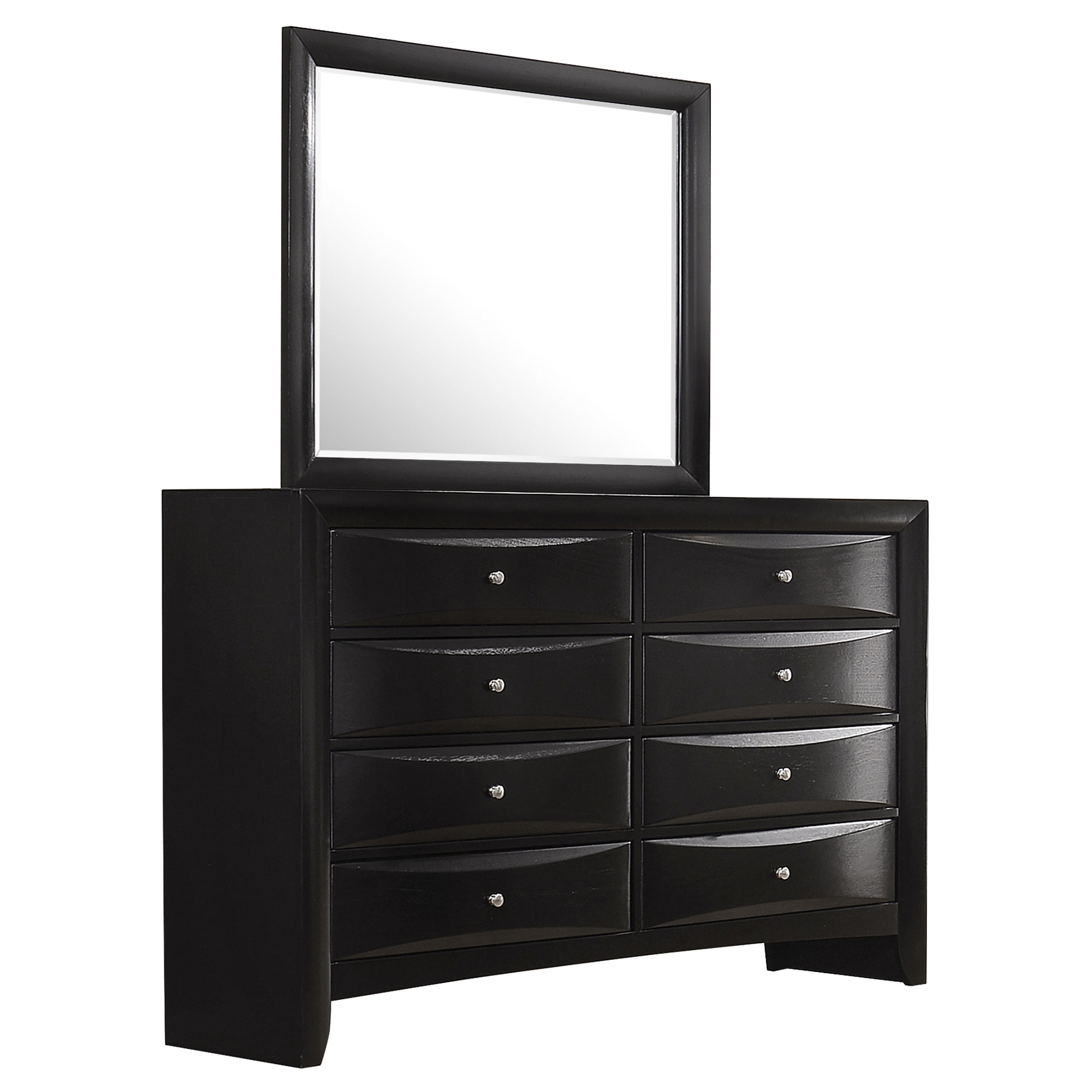Briana 8-drawer Dresser with Mirror Black - Walmart.com