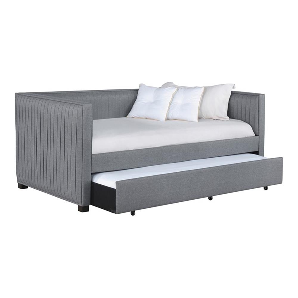 Coaster Brodie Modern Fabric Upholstered Twin Daybed with Trundle in ...