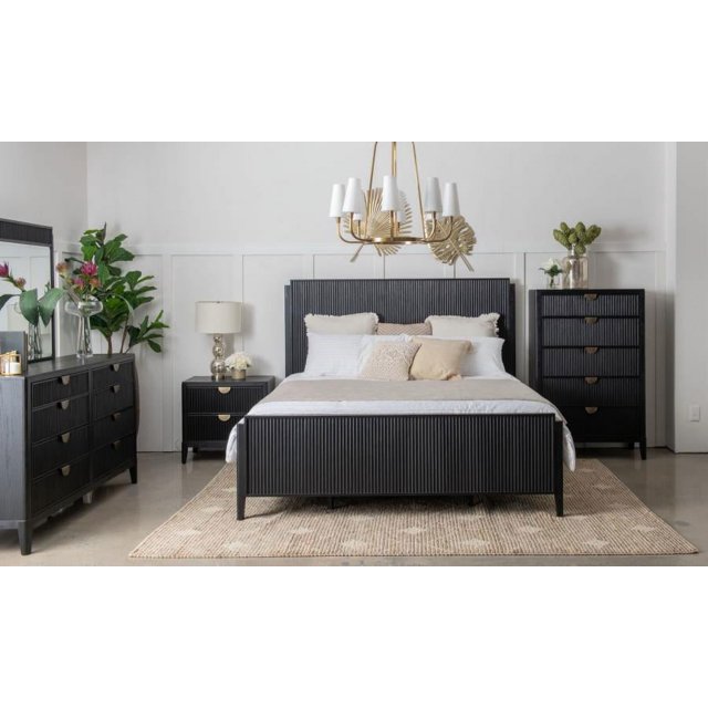 Coaster Brookmead 5-piece Wood Queen Bedroom Set Black and Gray ...