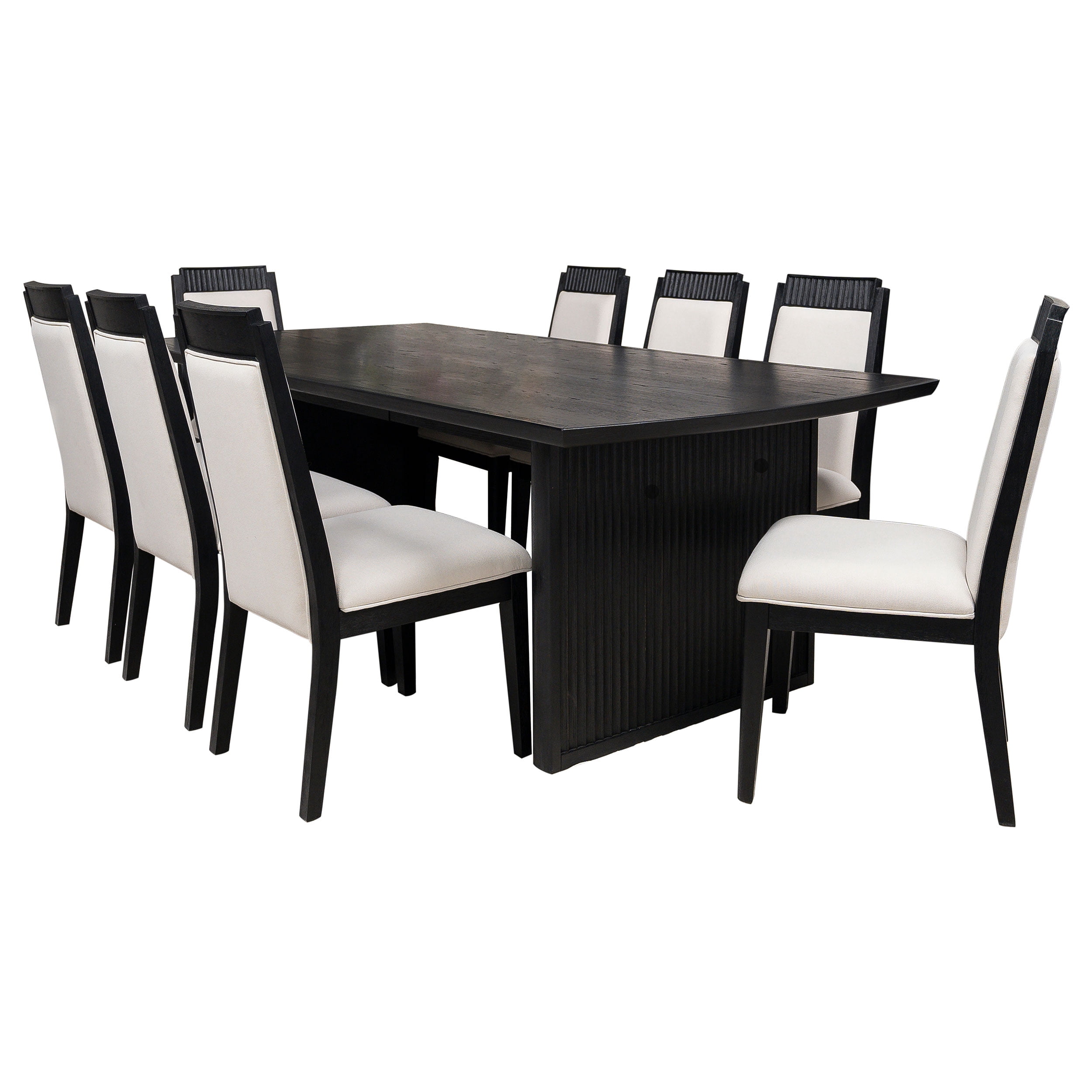 Brookmead 9-piece Extension Leaf Dining Table Set Black - Walmart.com
