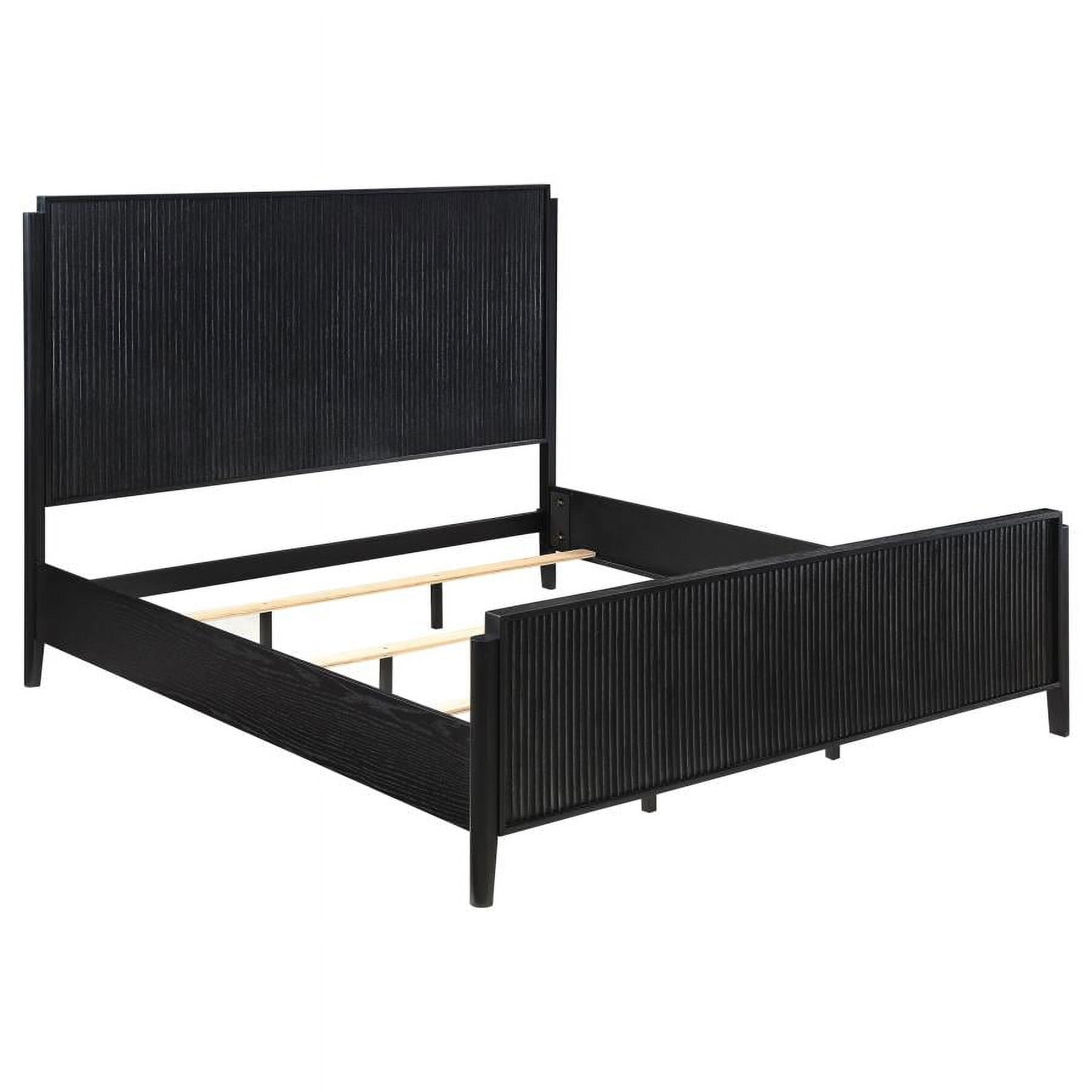 Coaster Brookmead Black Wood Eastern Panel King Bed with Solid Wooden ...