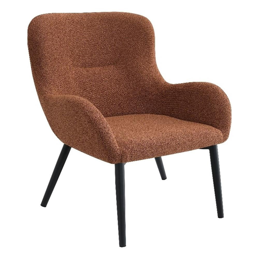 Coaster Calvin Fabric Upholstered Modern Arm Accent Chair in Rust ...