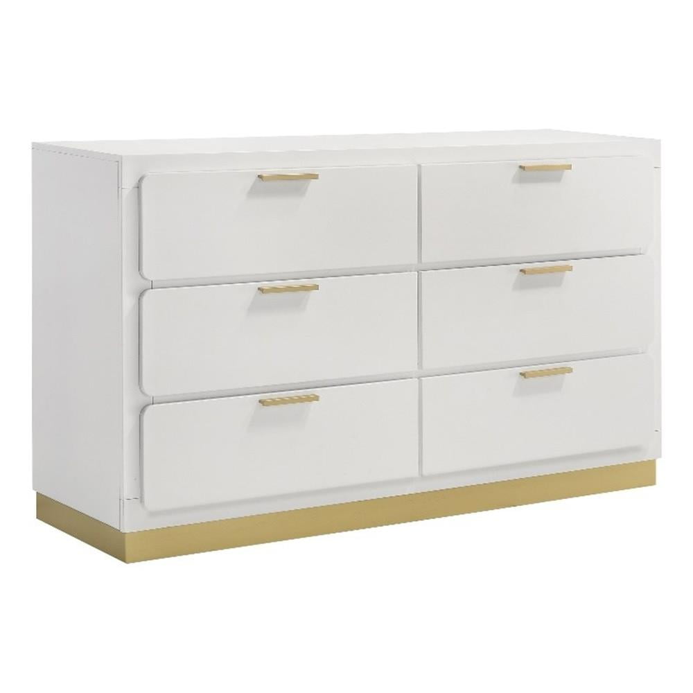 Coaster Caraway 6-drawer Rectangular Wood Bedroom Dresser White ...