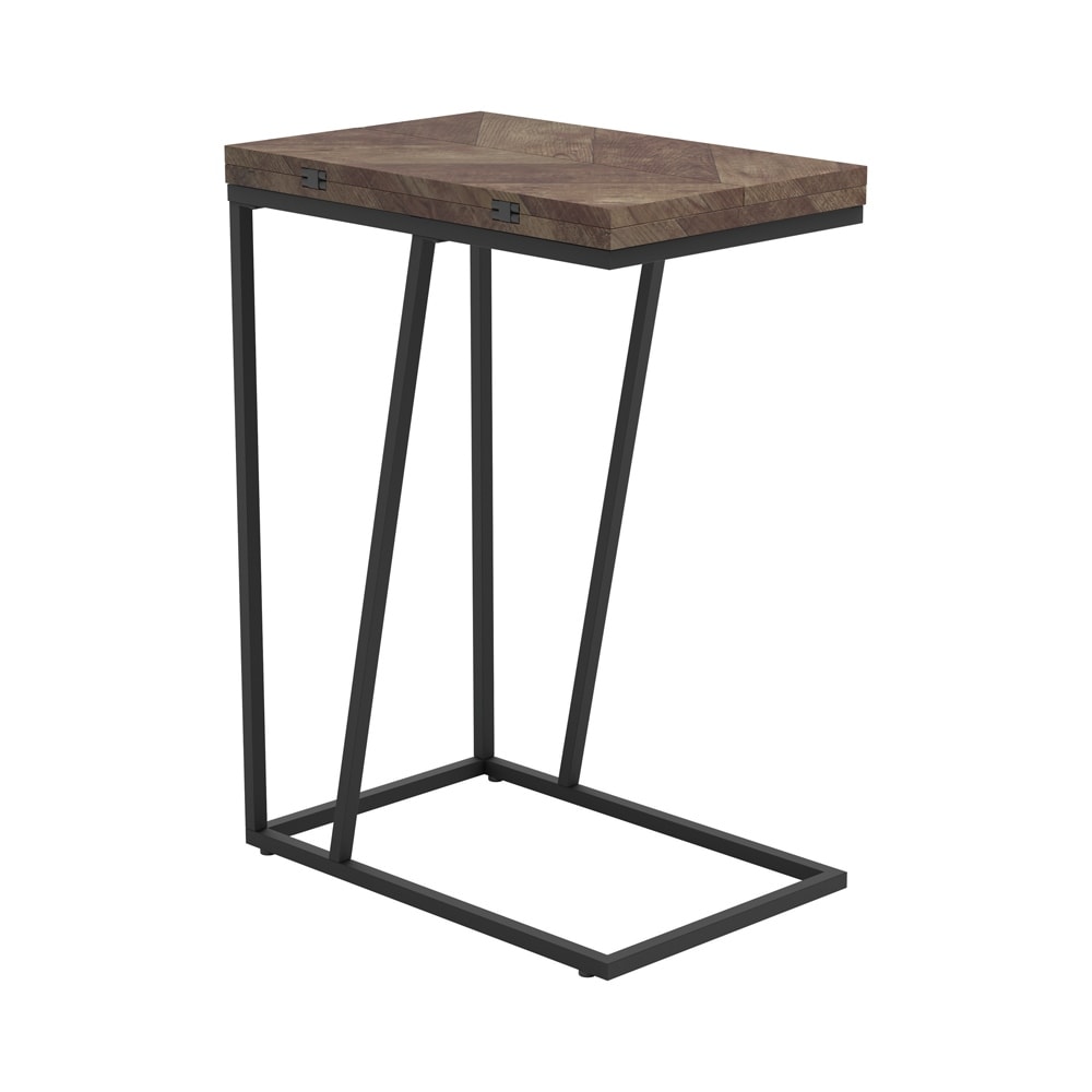 Coaster Carly Expandable Chevron Rectangular Accent Table Rustic ...