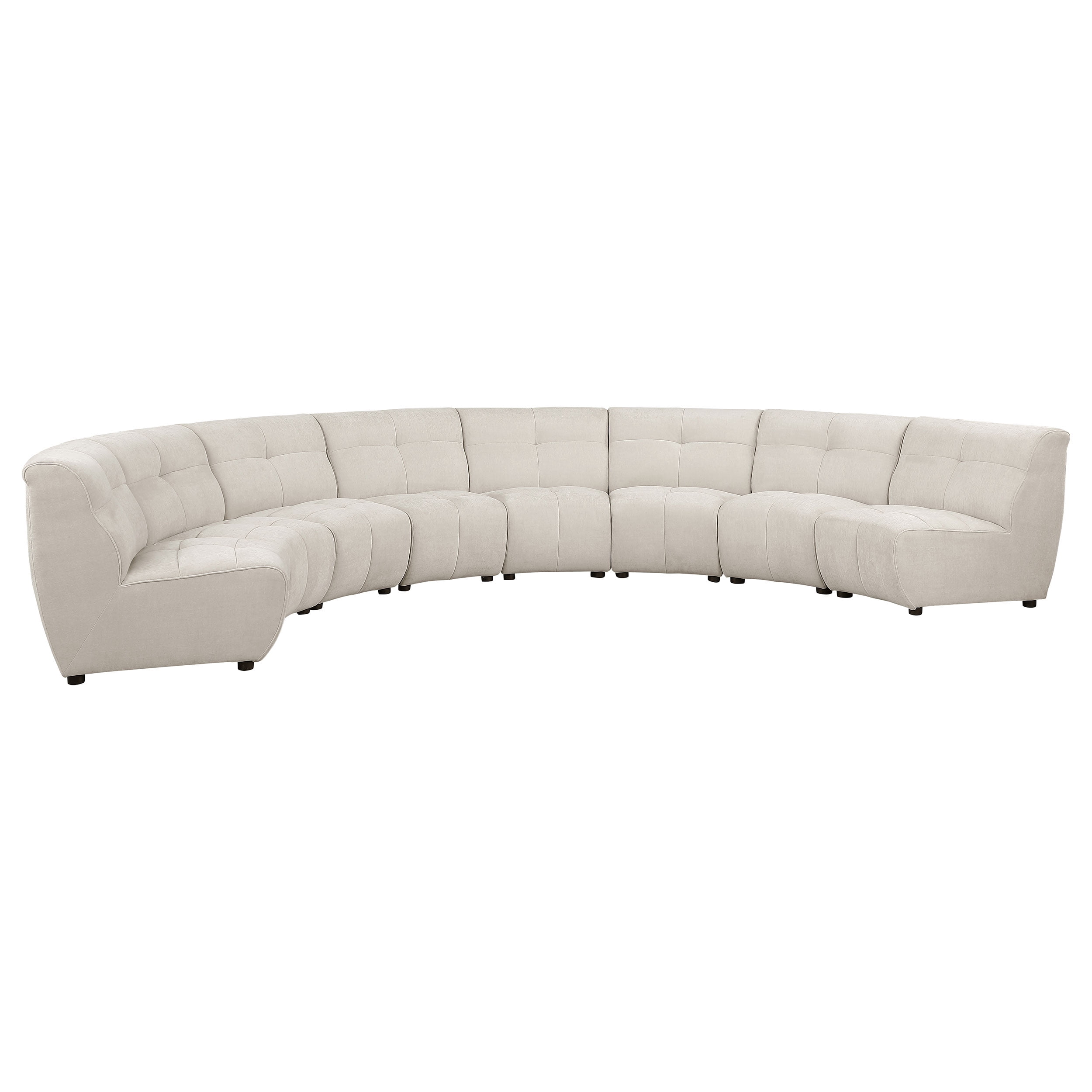 Charlotte 8-piece Upholstered Modular Sectional Sofa Ivory - Walmart.com