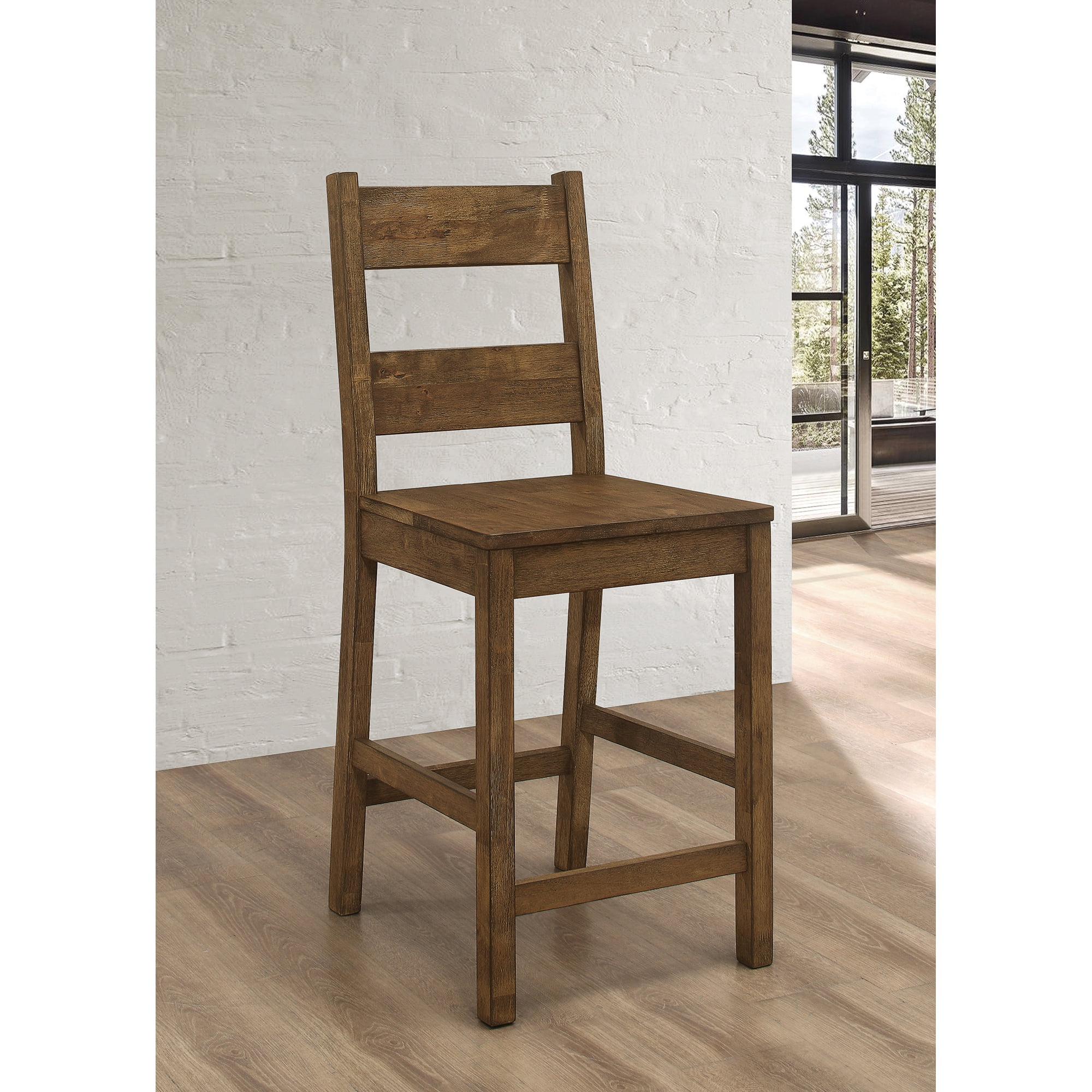 Coaster Coleman Wood Counter Height Stools Rustic Golden Brown ...