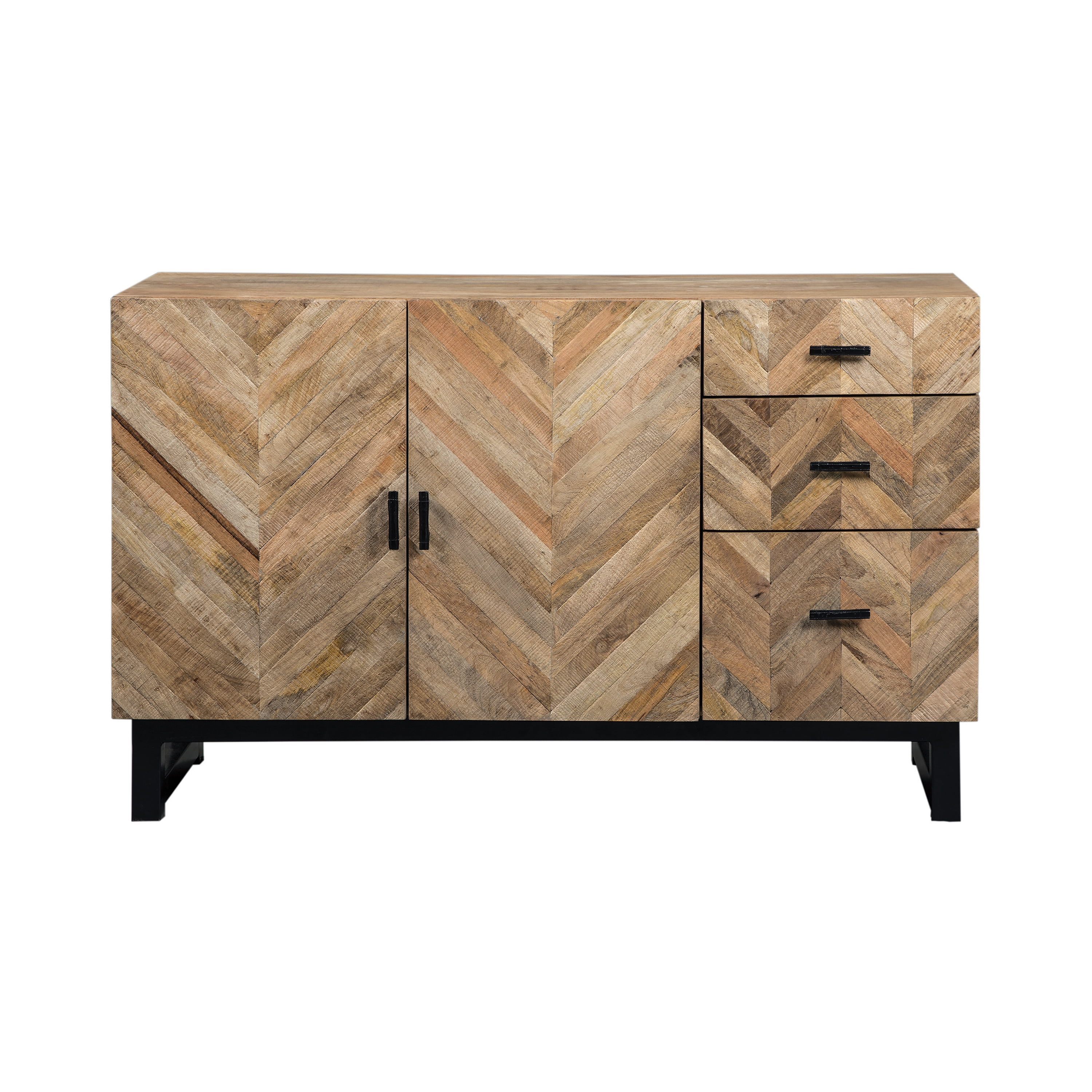 Coaster Company Springdale Server with Chevron Pattern Natural Mango ...