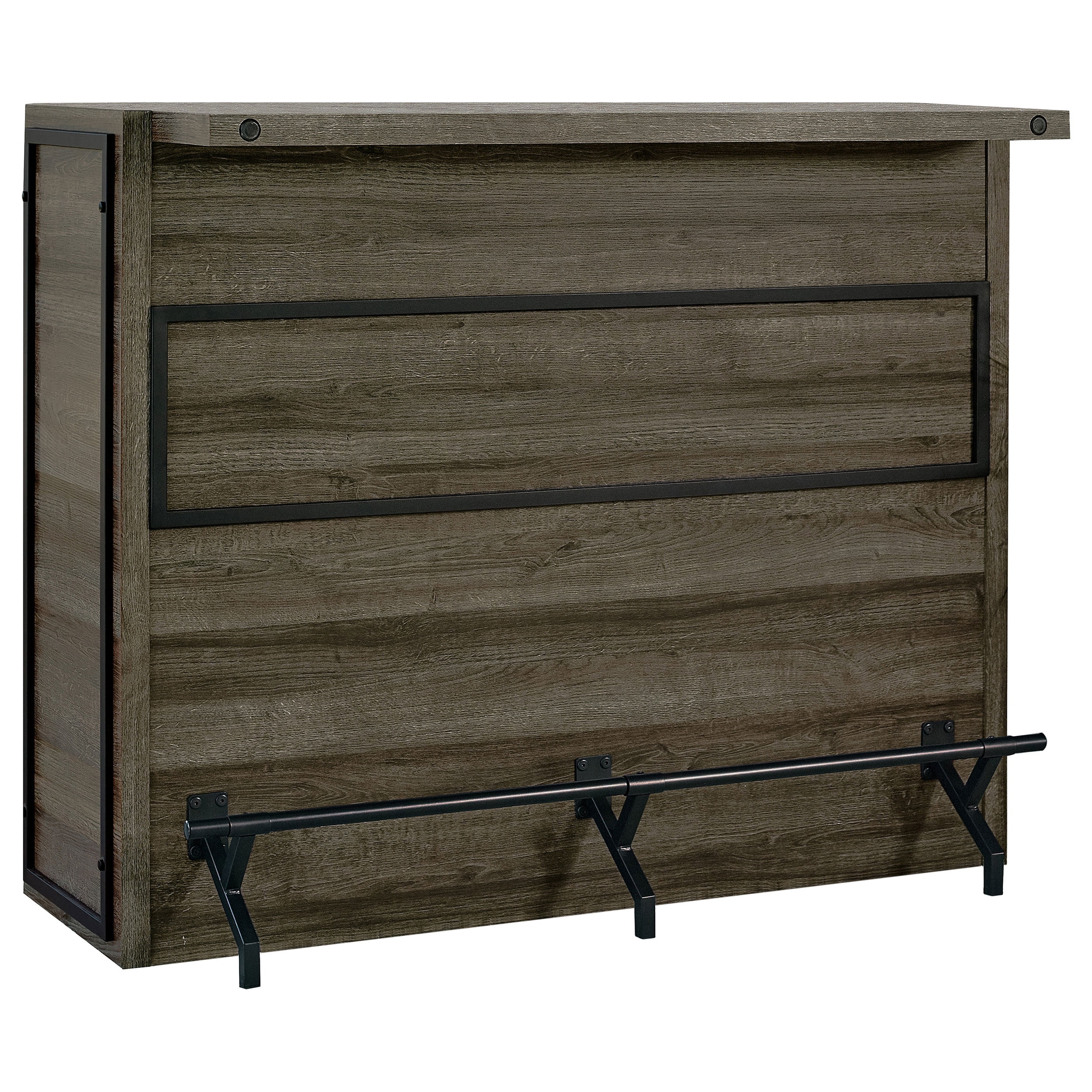Walmart 5-Shelf Aged Oak Bar Unit for Home | Wine Storage Furniture for ...