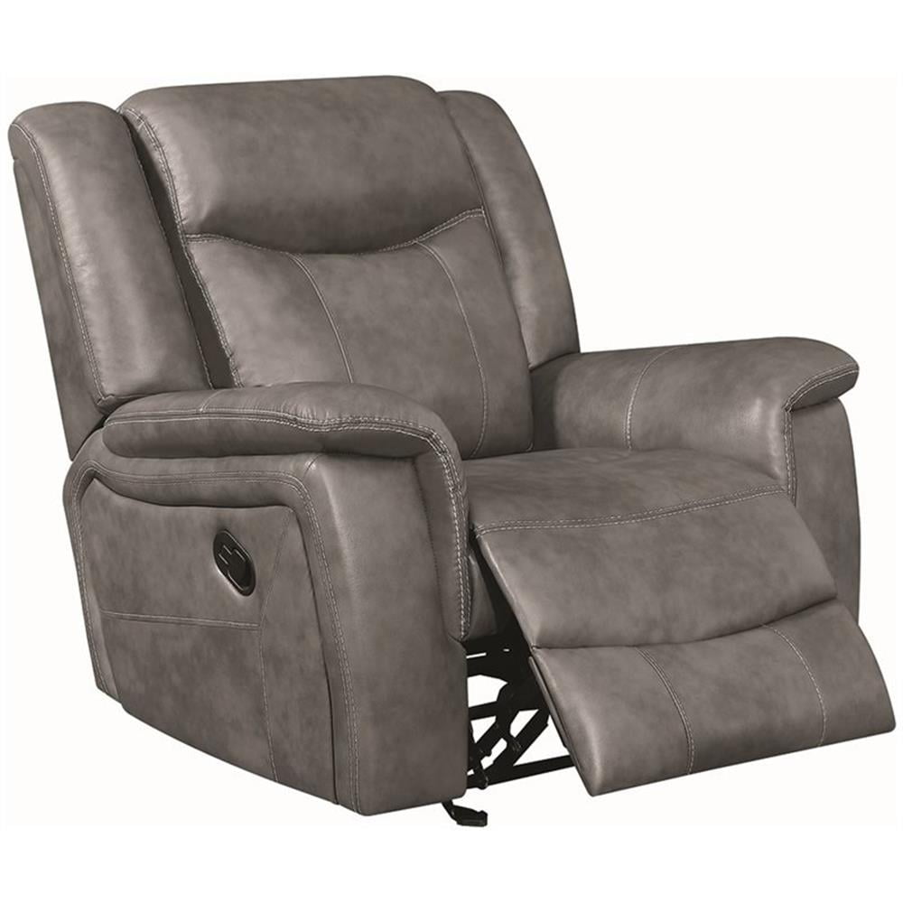 Conrad Upholstered Motion Glider Recliner Grey - Walmart.com