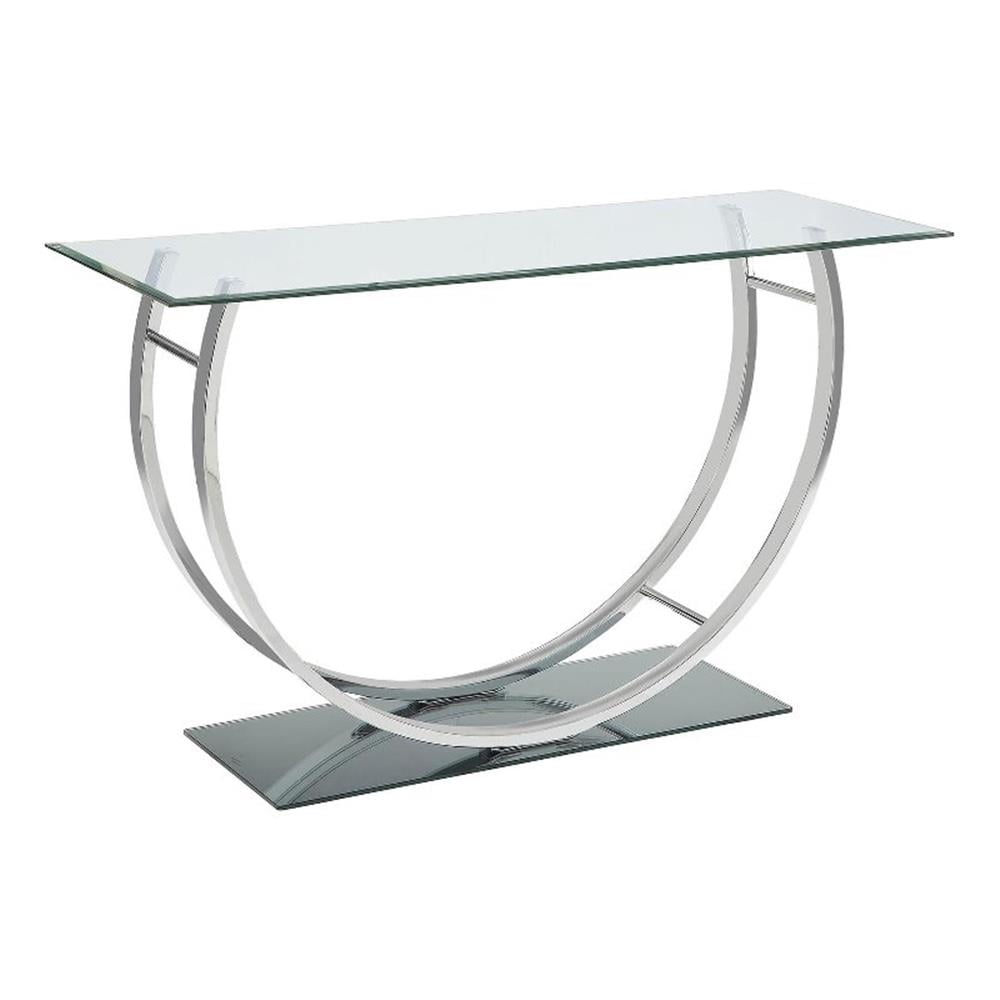 Danville Home Living Room Metal Console U-shaped Sofa Table Chrome ...