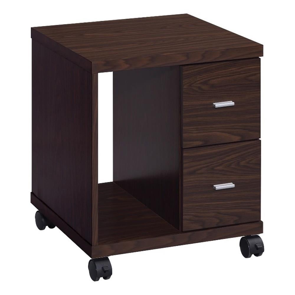 Coaster Contemporary Wood Printer Stand with 2-Drawer in Medium Oak ...