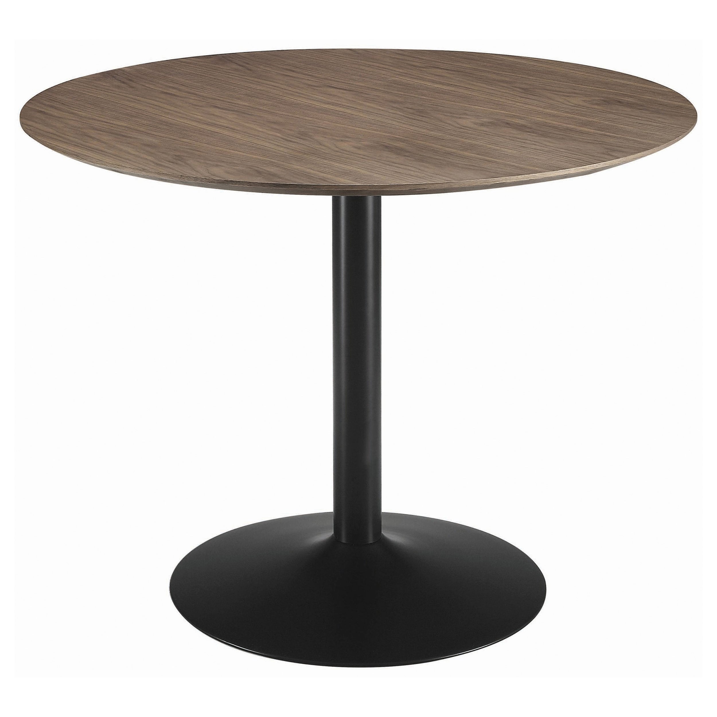 Coaster Cora Walnut and Black Round Dining Table - Walmart.com