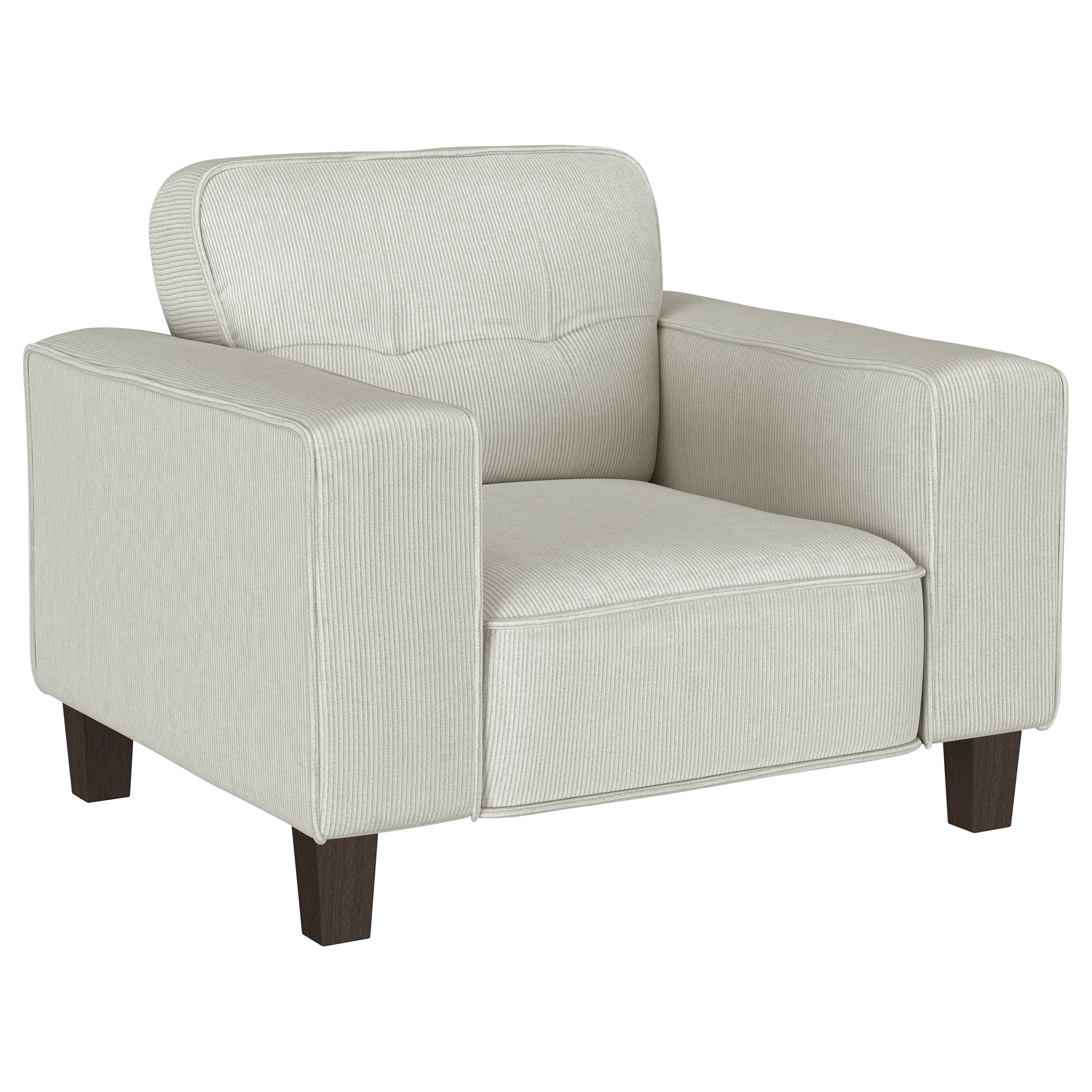 Deerhurst Upholstered Track Arm Tufted Accent Chair Greige - Walmart ...
