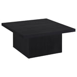 Devar Square Engineered Wood Cocktail Coffee Table Black - Walmart.com