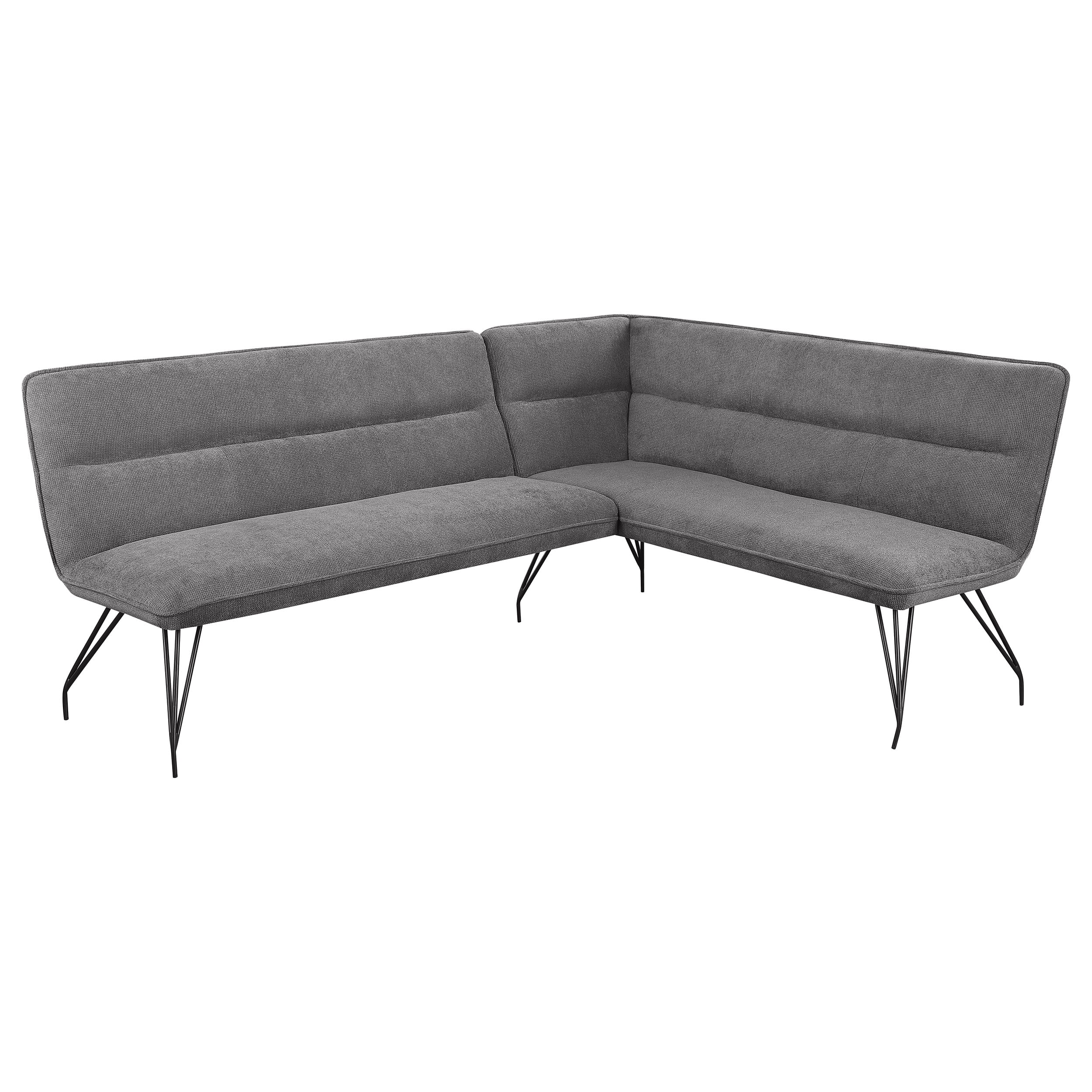Dodson Fabric Upholstered L-Shaped Nook Dining Bench Grey - Walmart.com
