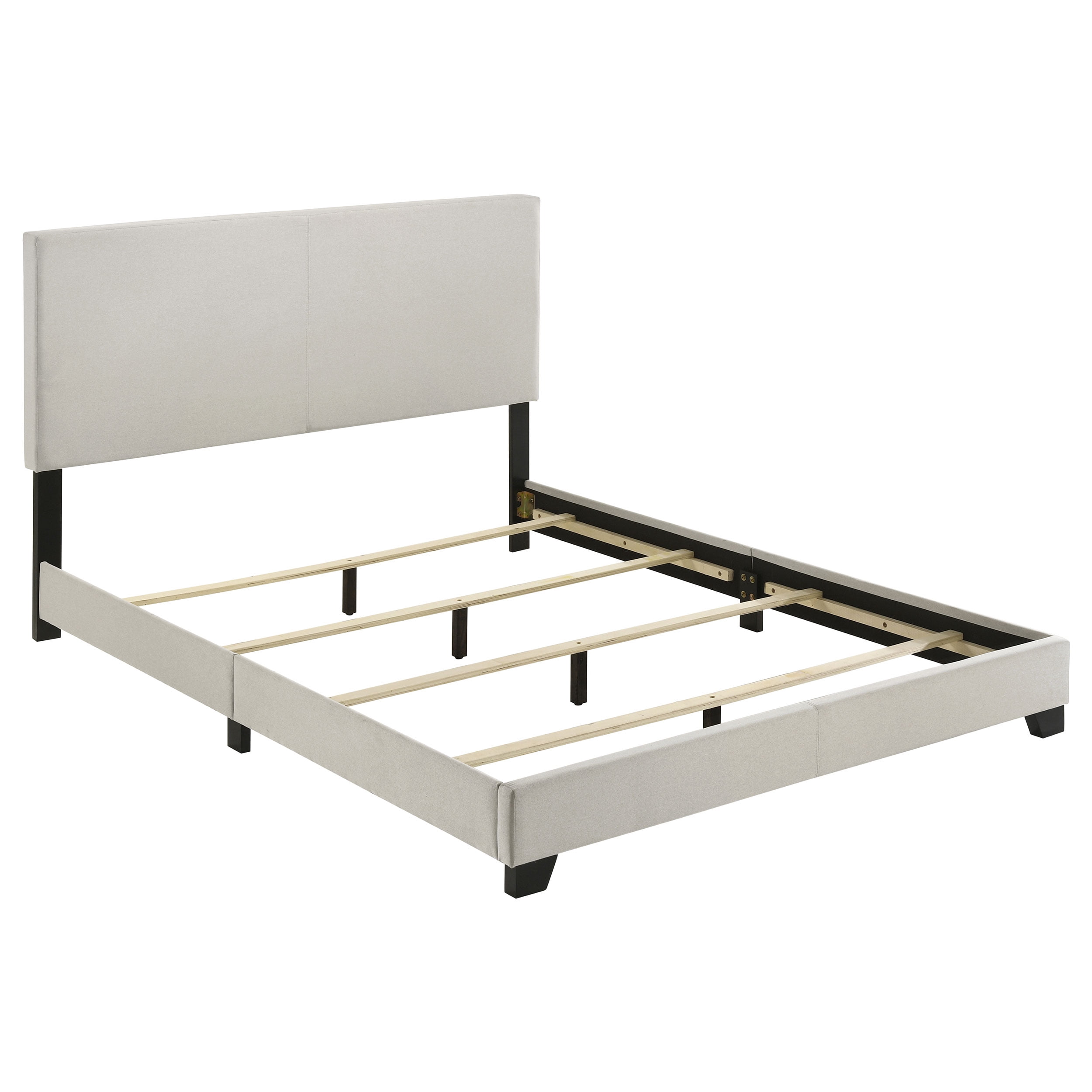 Dorian Fabric Upholstered Queen Panel Bed Cream - Walmart.com