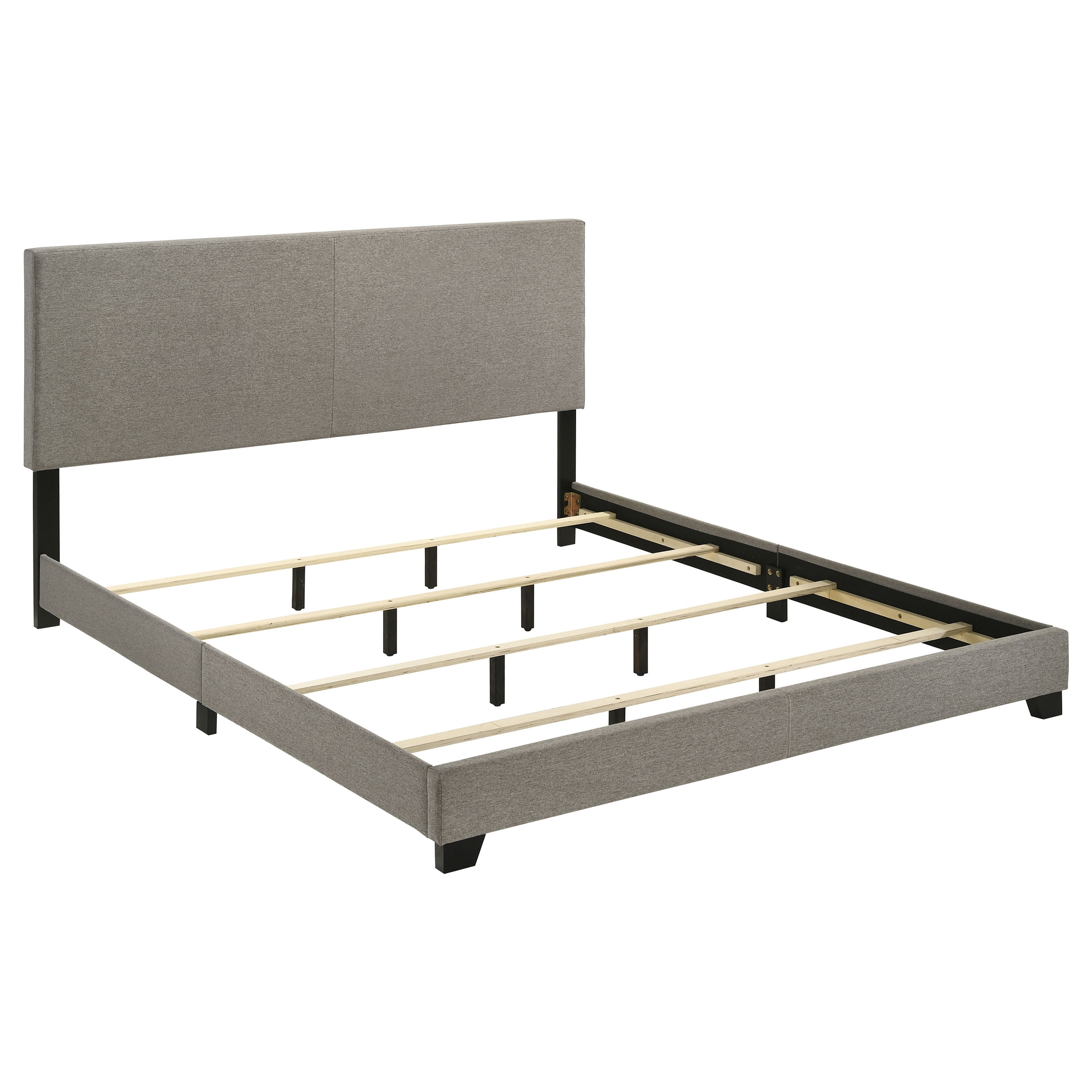 Dorian Fabric Upholstered California King Panel Bed Taupe - Walmart.com