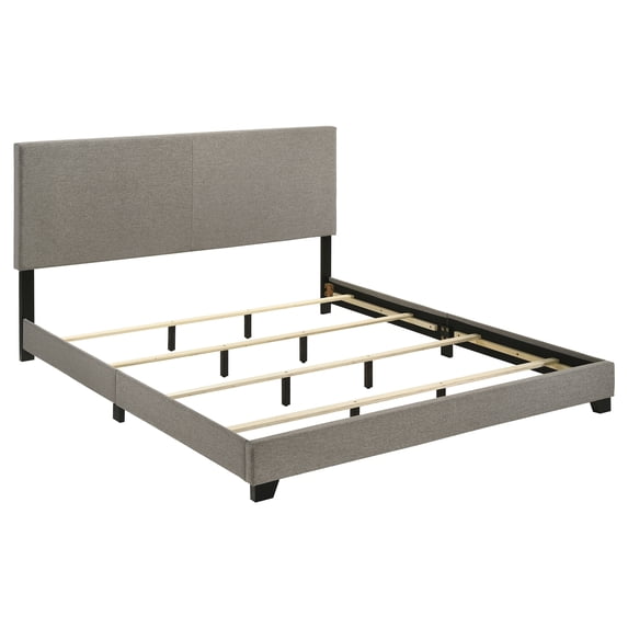 Dorian Fabric Upholstered California King Panel Bed Taupe - Walmart.com