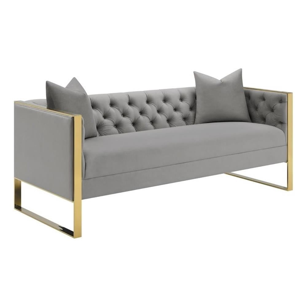 Eastbrook Tufted Back Sofa Grey - Walmart.com