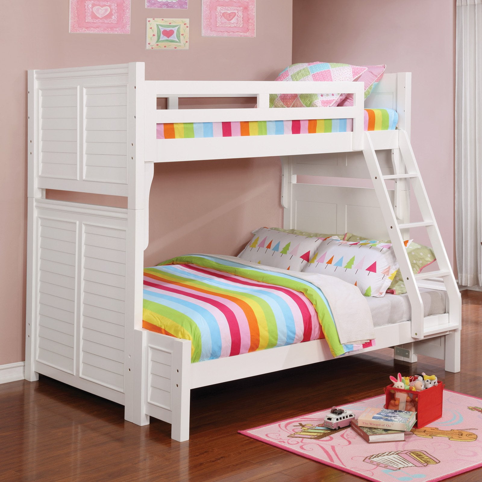 Edith Cottage White Twin-over-Full Bunk Bed - Walmart.com