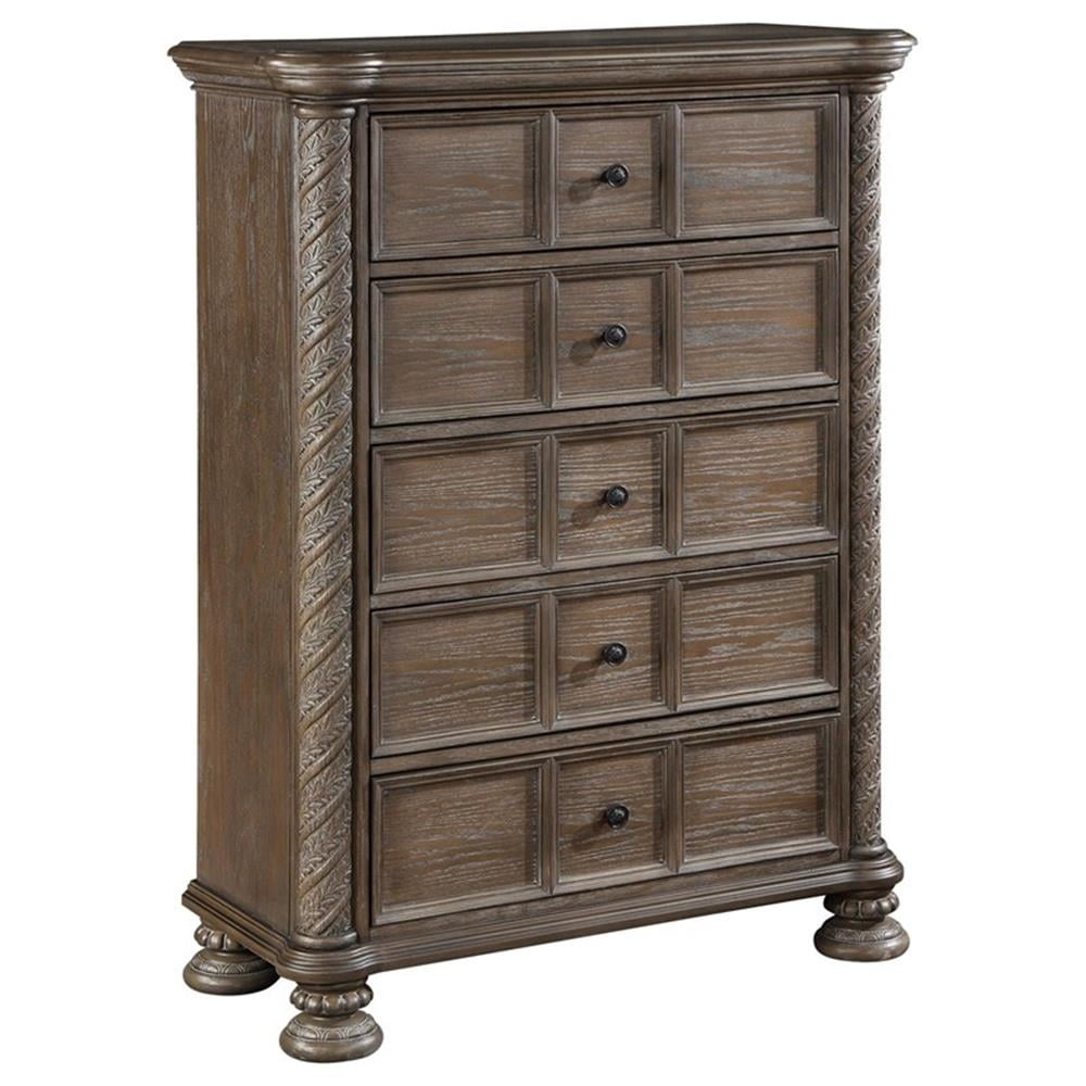 Coaster Emmett 5-drawer Traditional Rectangular Wood Chest in Walnut ...