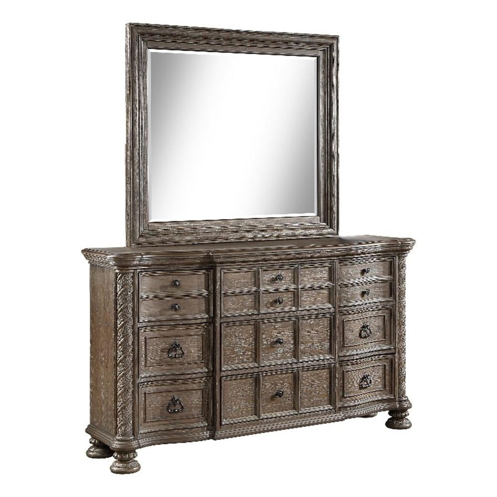 Coaster Emmett 9-drawer Traditional Wood Dresser with Mirror in Walnut ...