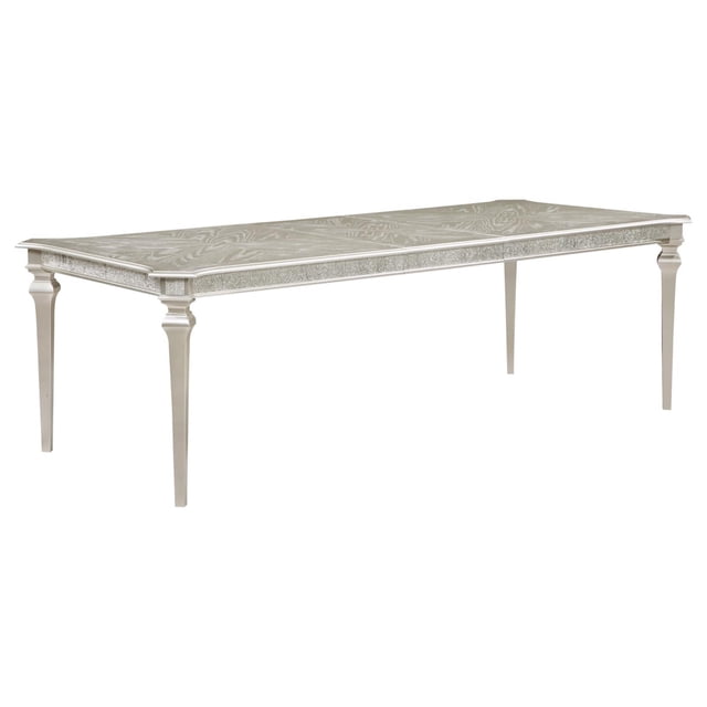 Coaster Evangeline Wood Rectangular Dining Table with Extension Leaf in ...