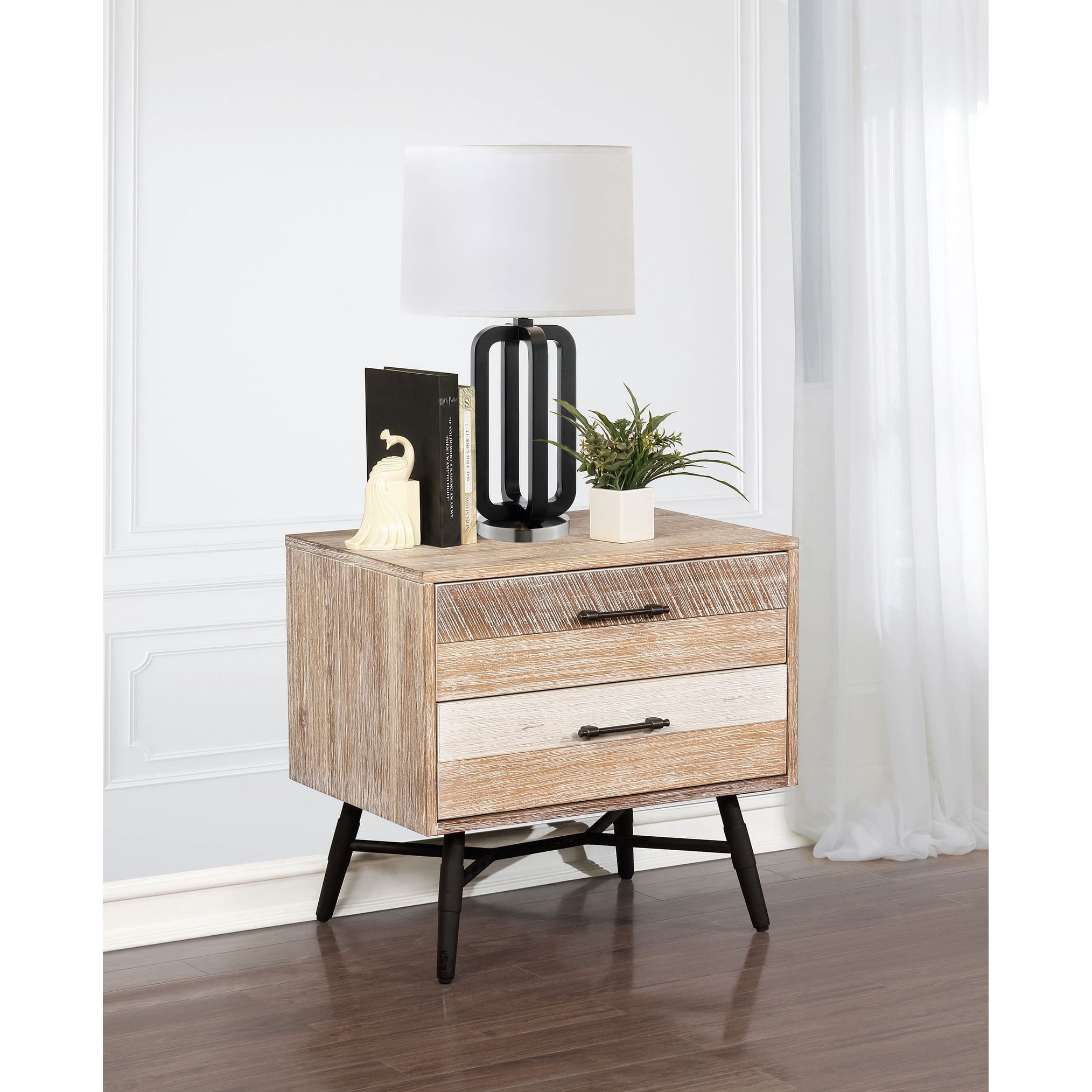Coaster Marlow 2-drawer Nightstand Rough Sawn Multi - Walmart.com