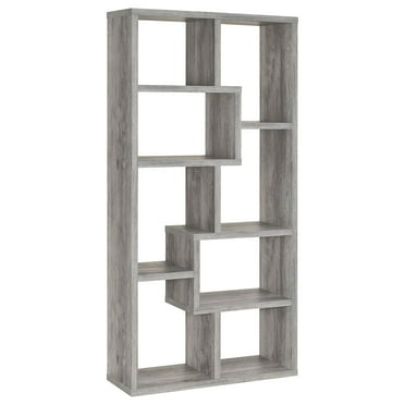 Coaster Company Interlocking 8 Shelf Wood White Bookcase for Home ...