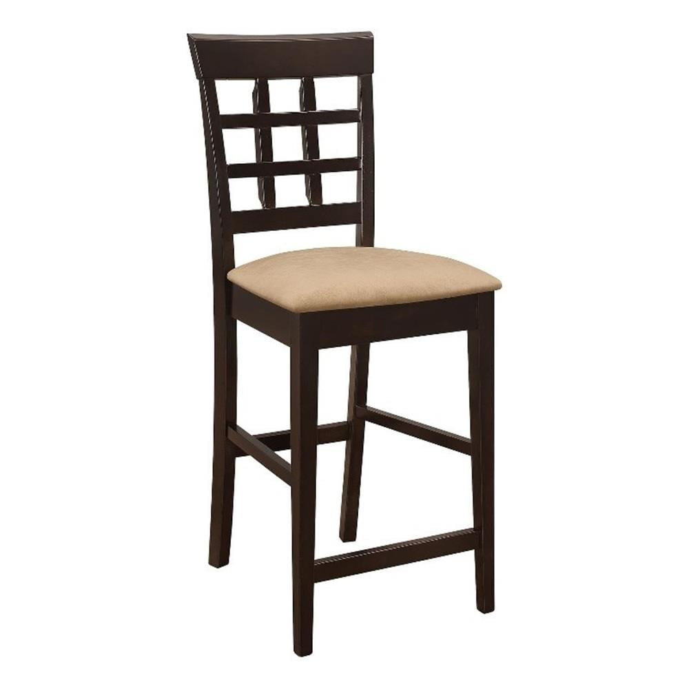 Gabriel Upholstered Kitchen Bar Stools, Counter Height, Cappuccino and ...