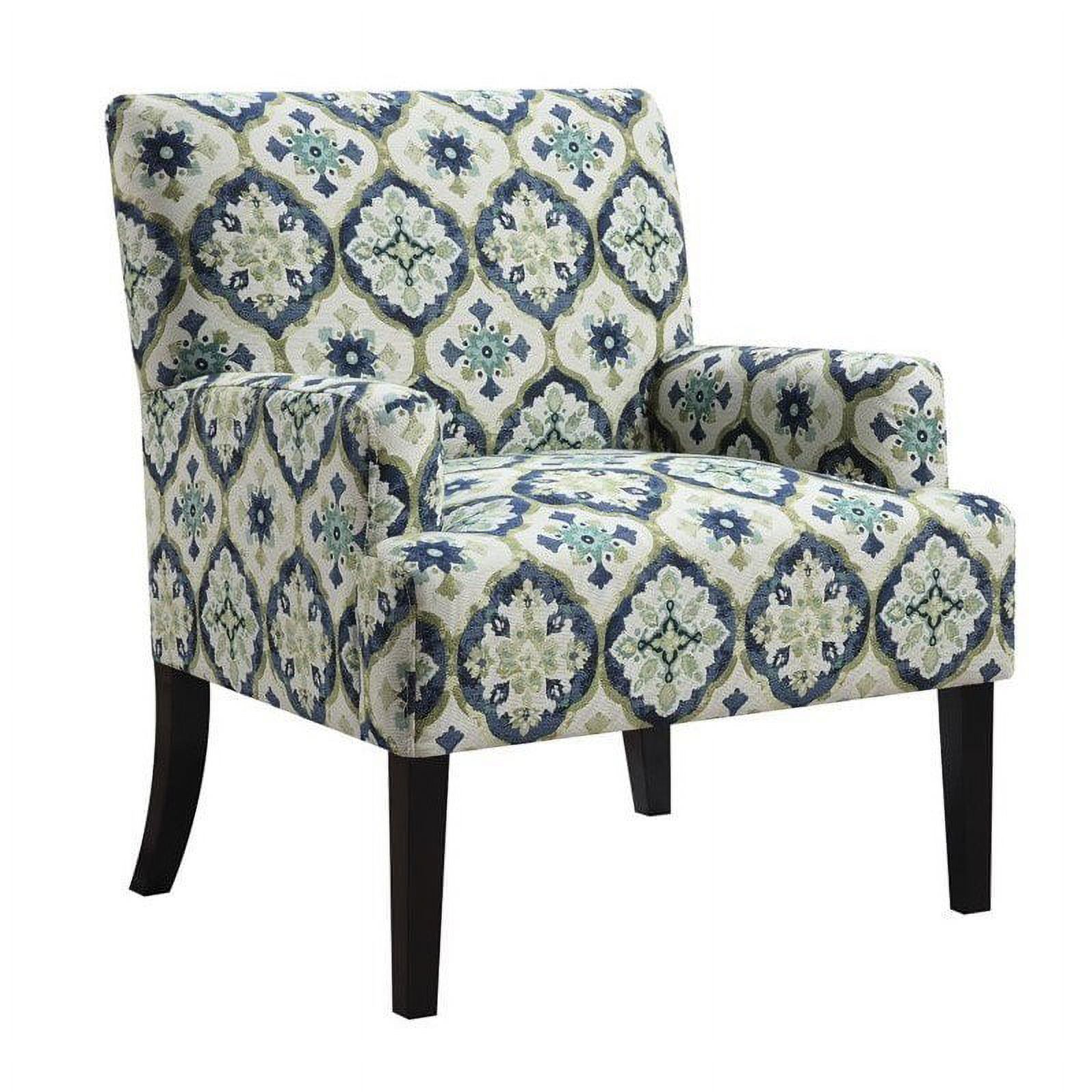 Coaster Geometric Pattern Accent Chair in Blue and Green - Walmart.com