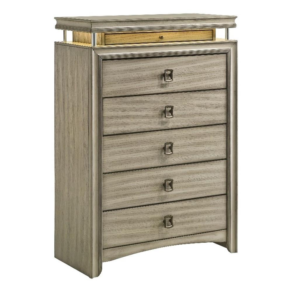 Coaster Giselle 6-drawer Wood Rectangular Bedroom Chest in with LED ...