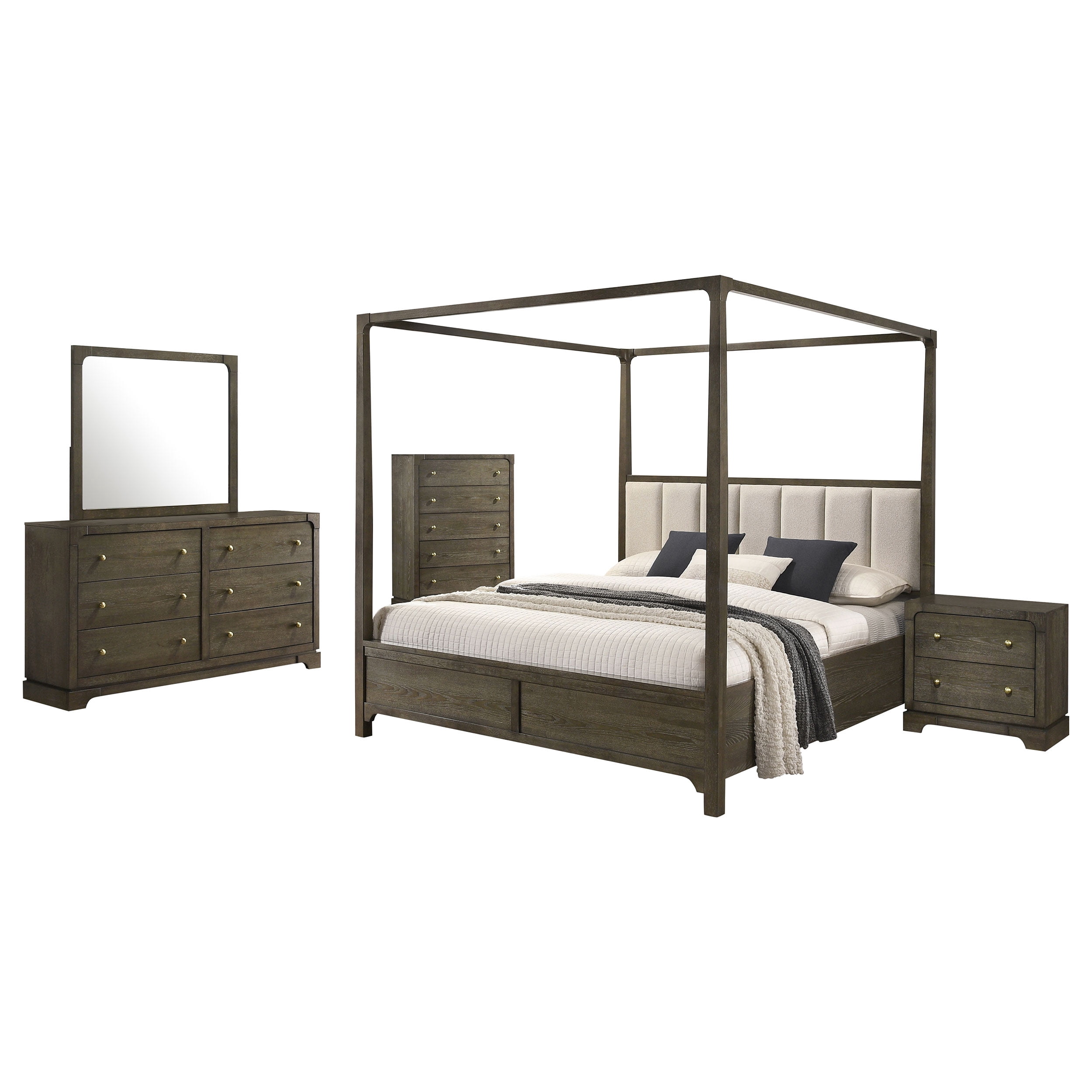 Gran Park 5-piece Eastern King Bedroom Set Dark Cocoa - Walmart.com