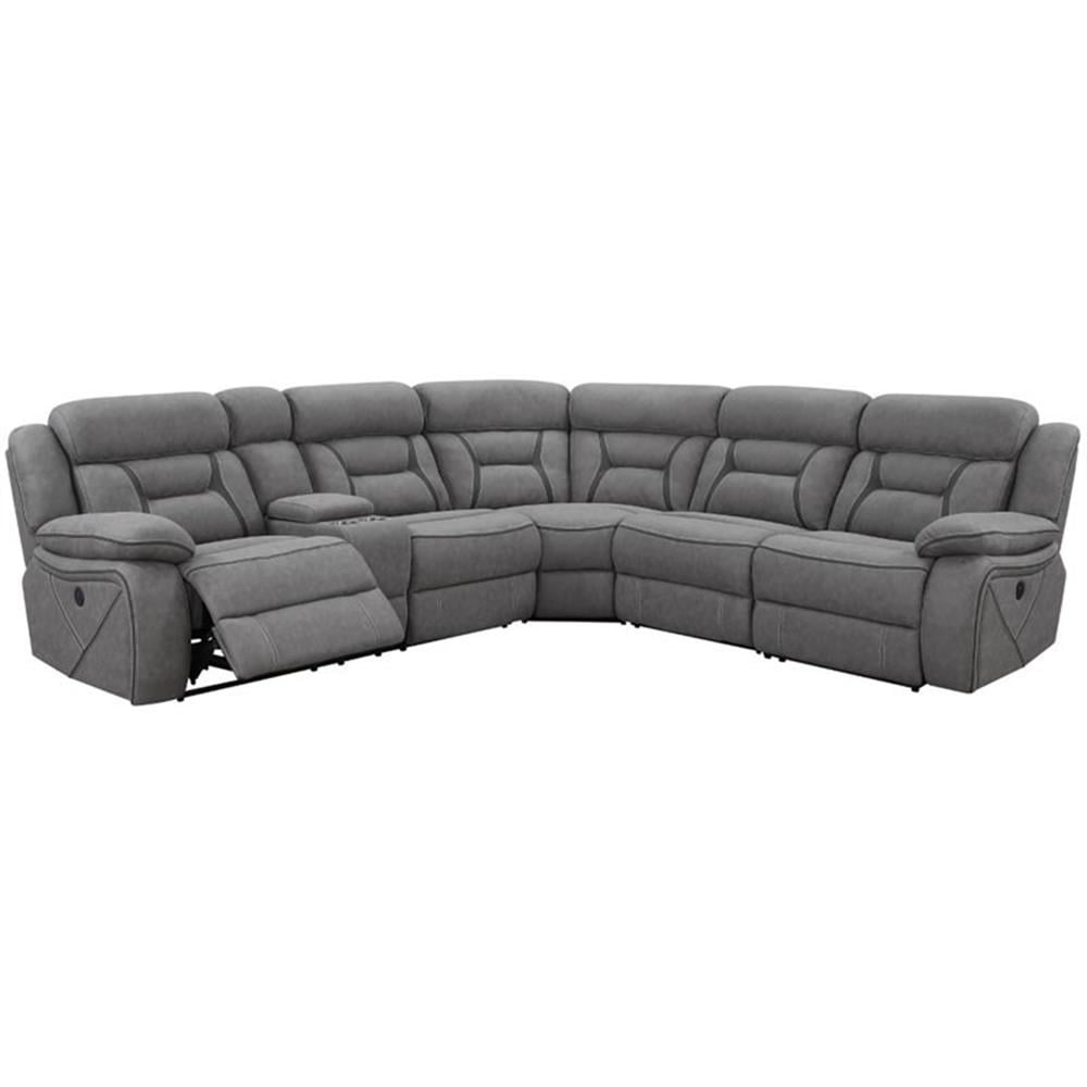 Higgins 4-piece Upholstered Power Sectional Grey - Walmart.com