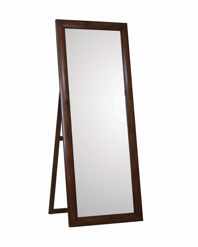Coaster Hillary Standing Floor Mirror in Warm Brown - Walmart.com