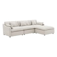 Coaster Hobson 4-piece Upholstered Fabric Modular Sectional Sofa in ...