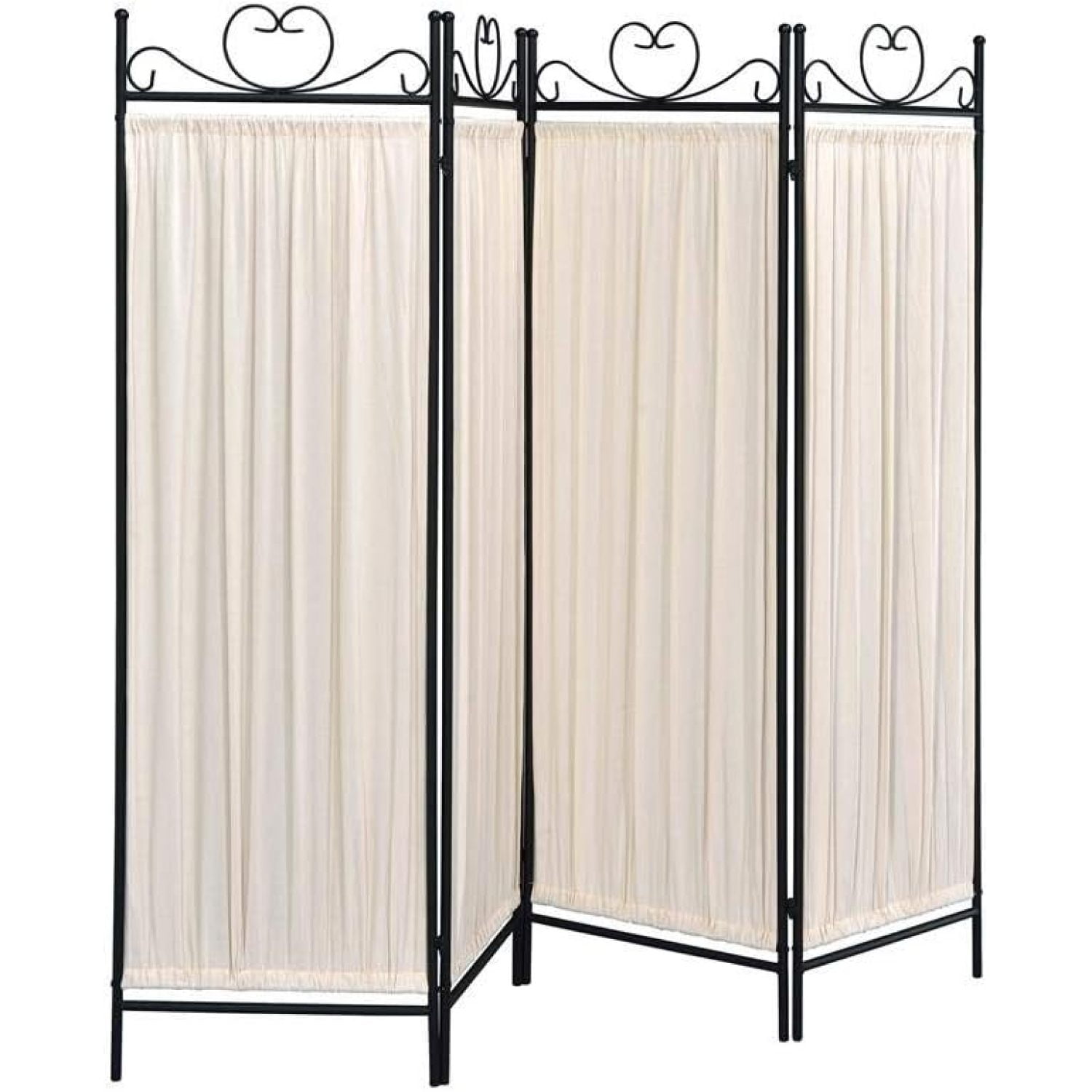 Coaster Home Furnishings 4-panel Folding Screen, Beige and Black ...