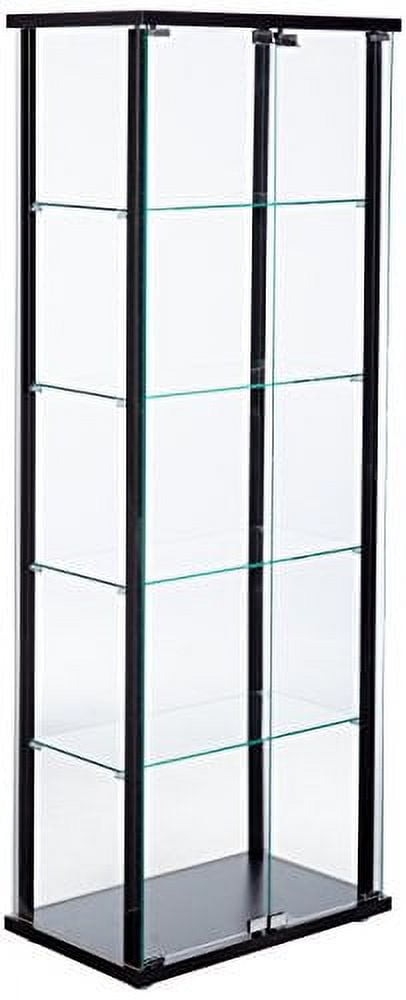 Coaster Home Furnishings Delphinium 64-inch 2-Door 5-Tier Clear ...