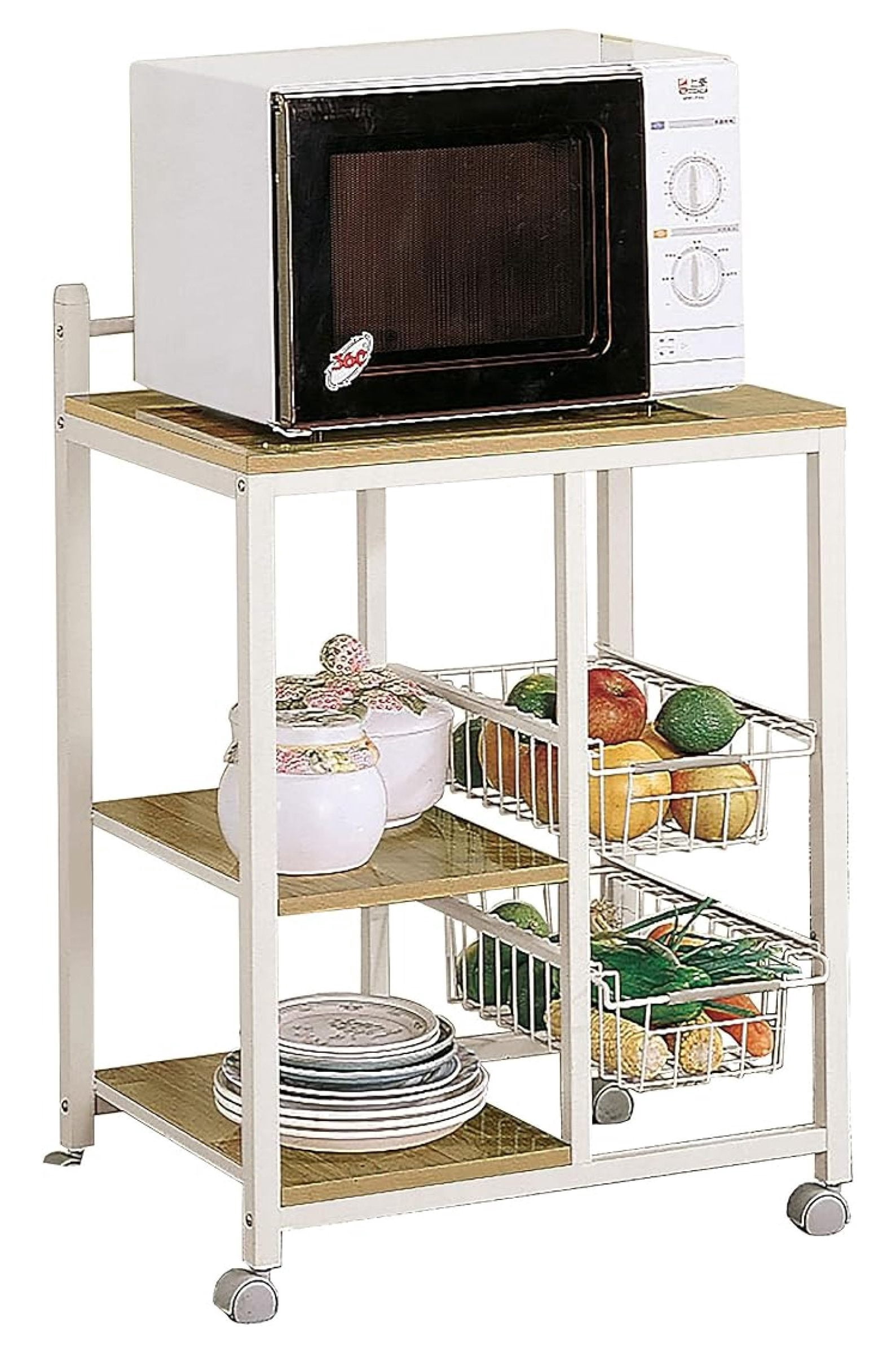 Coaster Home Furnishings - Kelvin - Wood & Metal - 2-Shelf Mobile ...