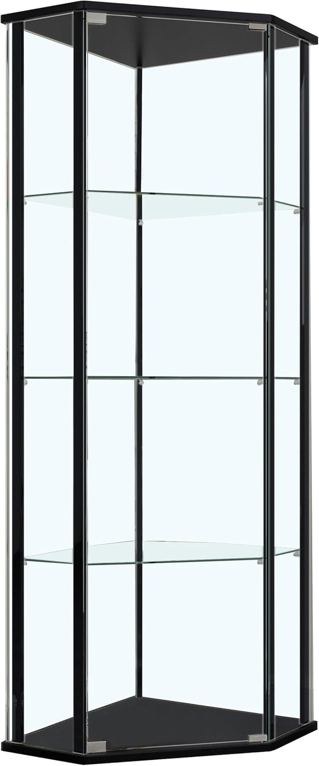 Coaster Home Furnishings Zenobia 4-Shelf Clear Glass Curio Display ...