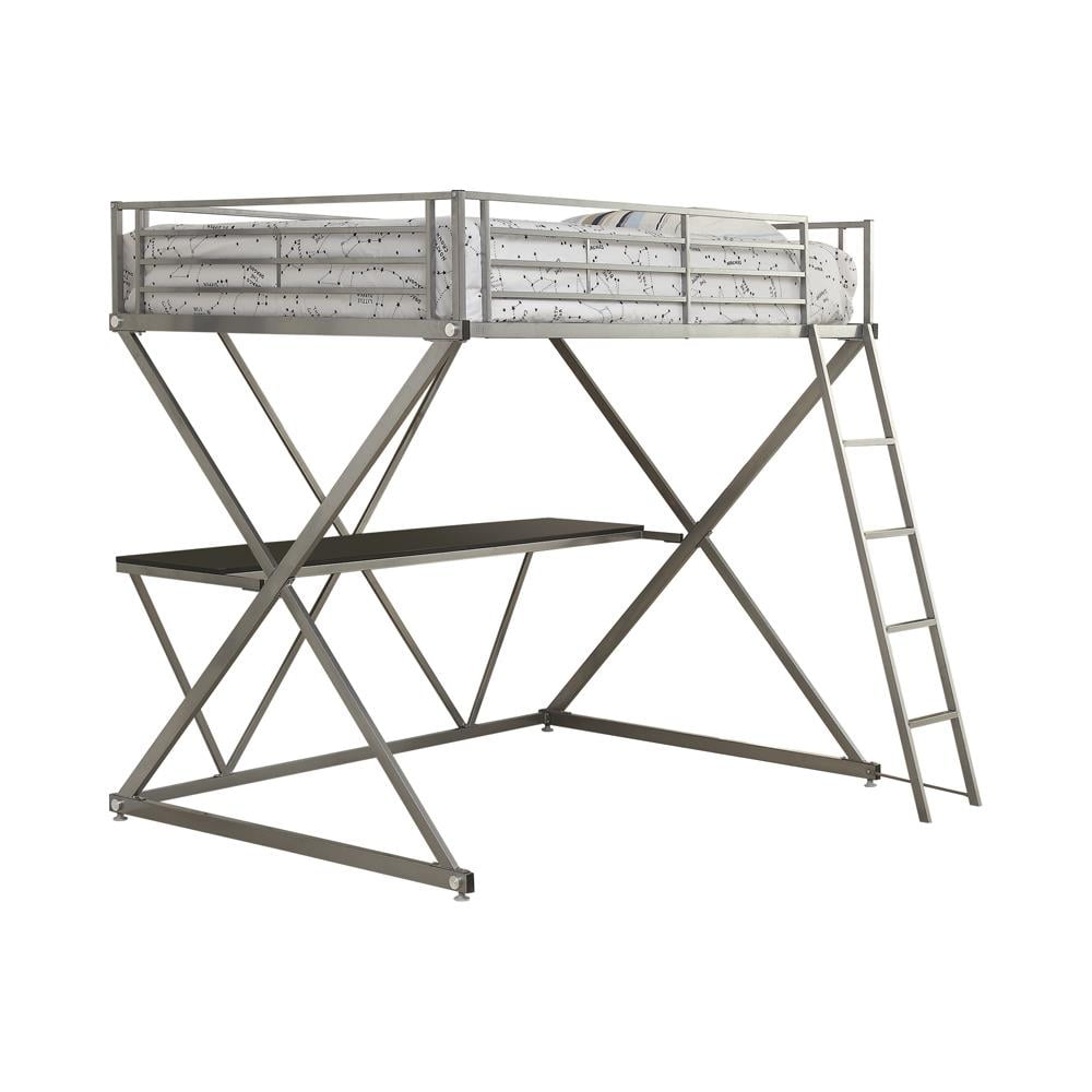 Hyde Full Workstation Loft Bed Silver - Walmart.com