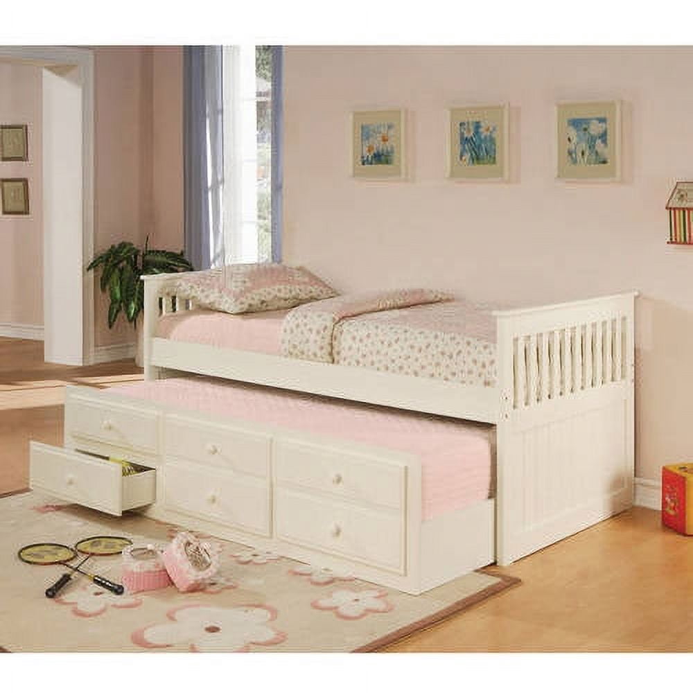 Coaster La Salle Twin Daybed with Trundle - White Finish - Walmart.com