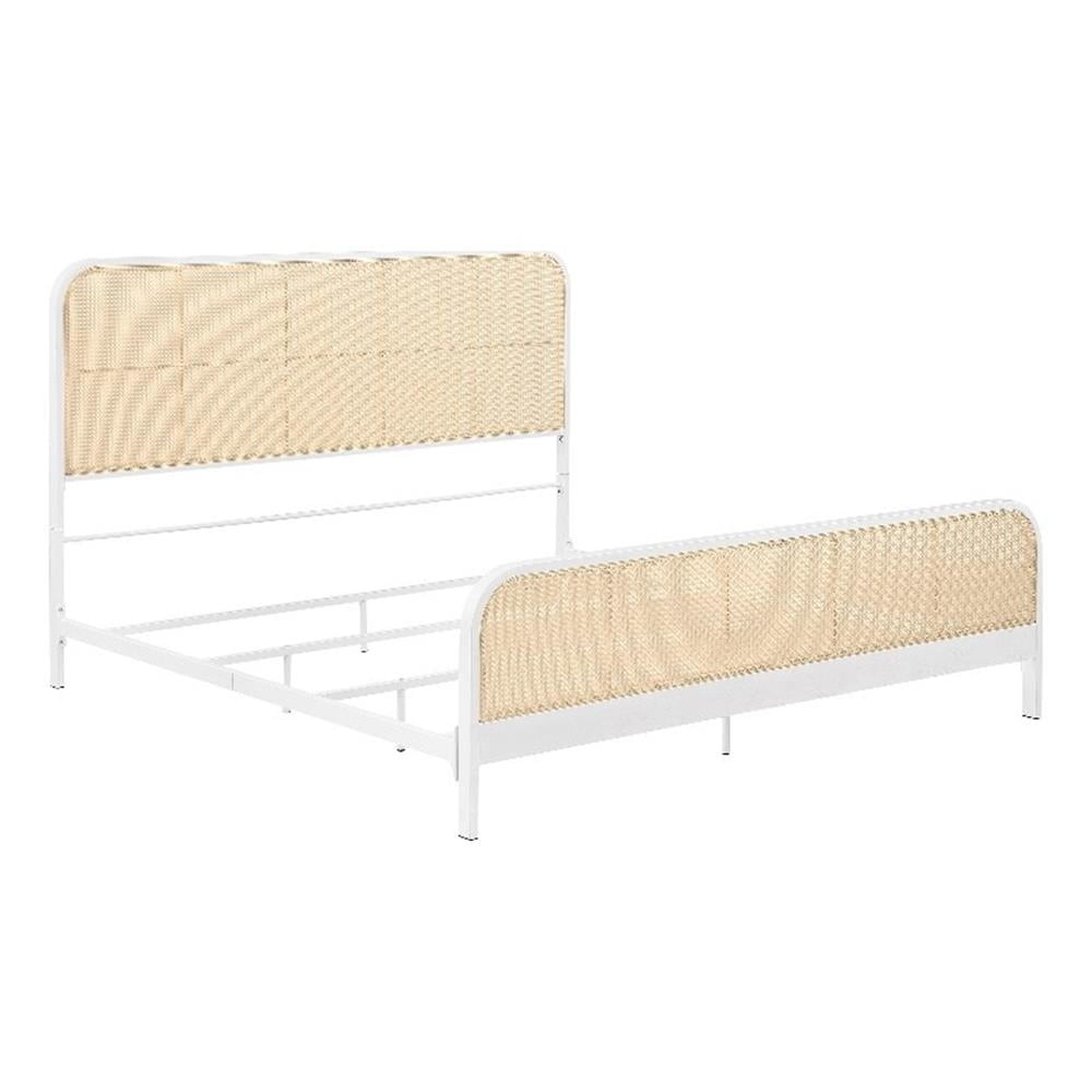Lanewood Open Cane Webbing Metal Eastern King Bed White - Walmart.com