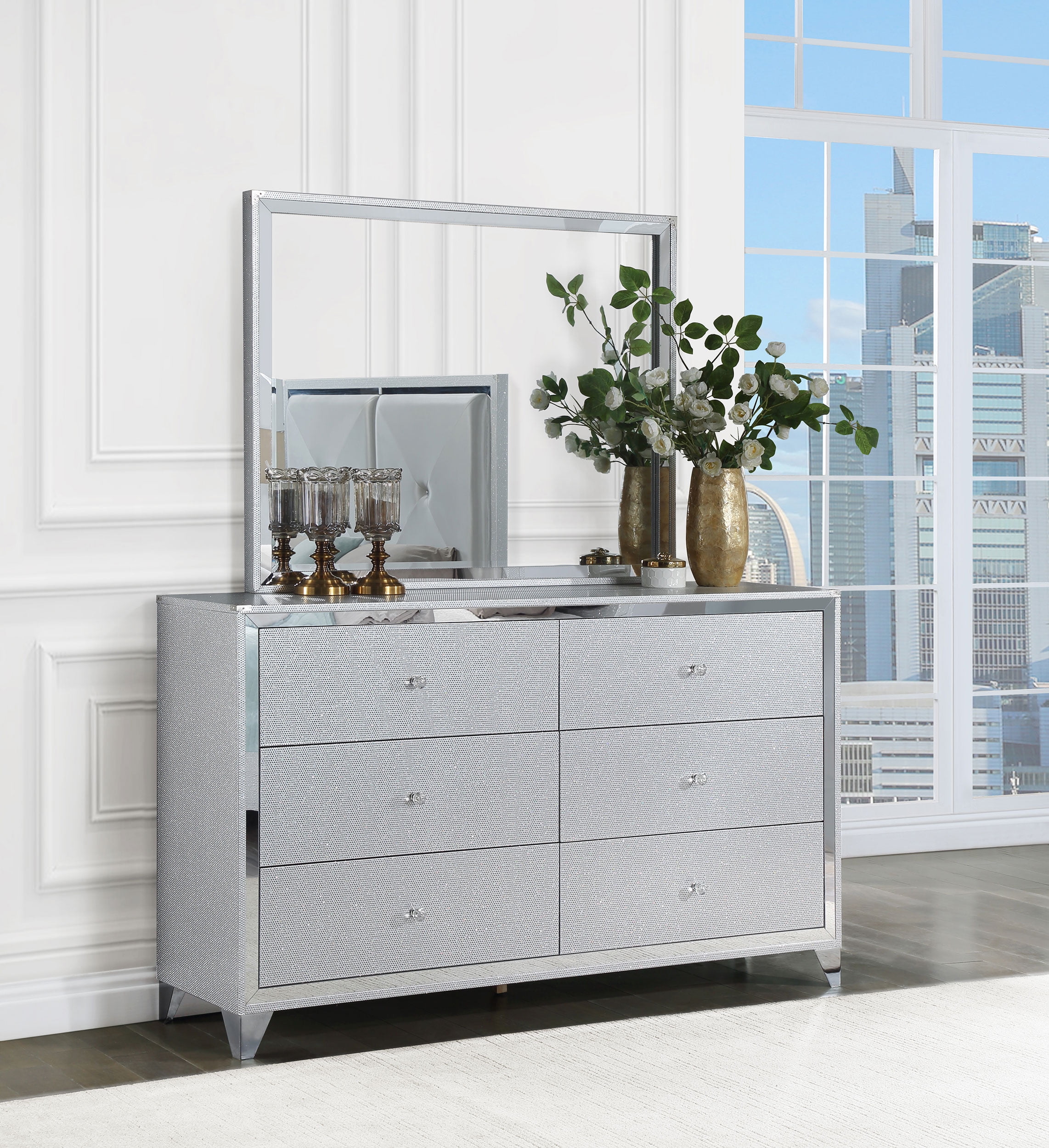 Coaster Larue 6-drawer Wood Dresser with Mirror - Walmart.com