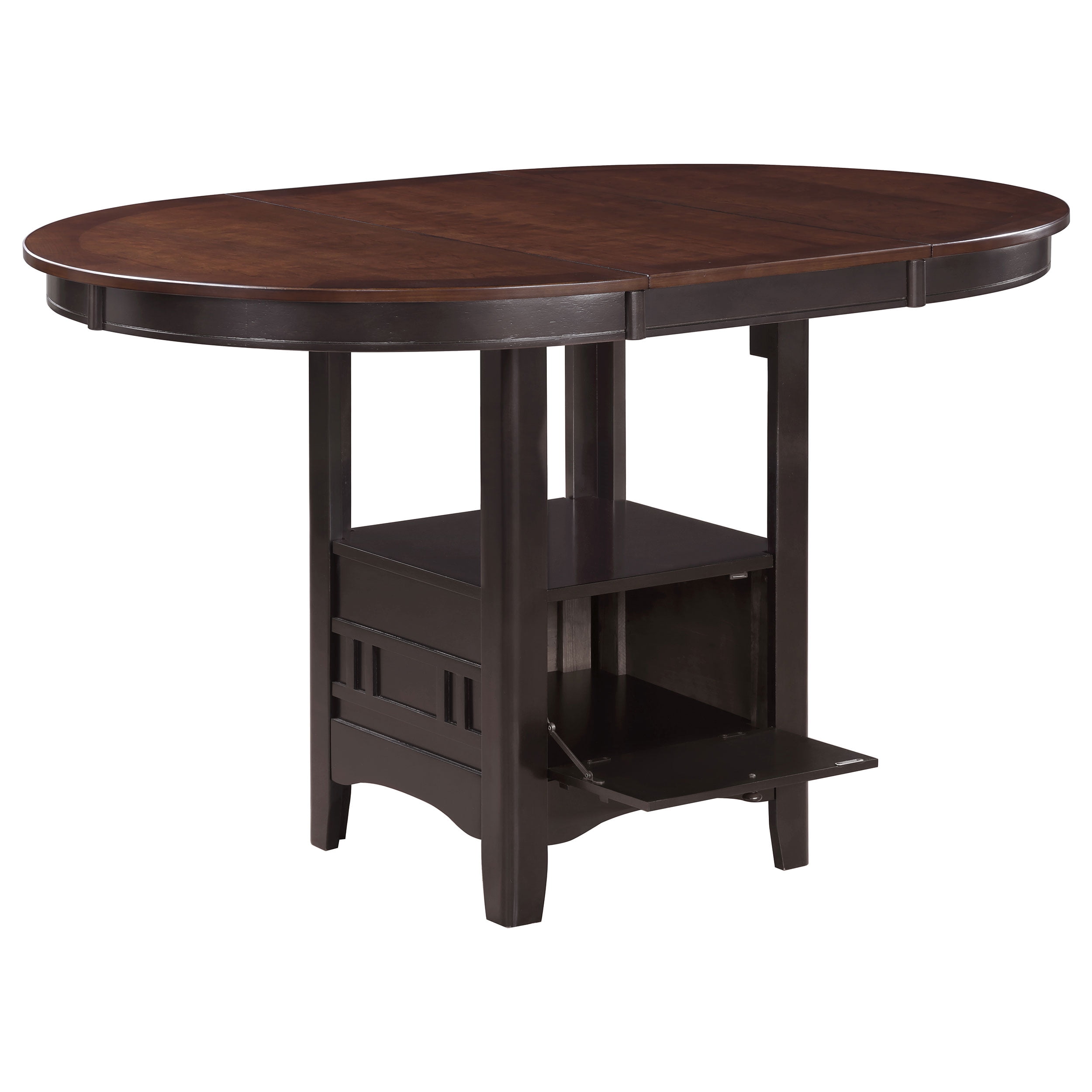 Lavon Oval Counter Height Dining Table with Leaf, Light Chestnut and ...