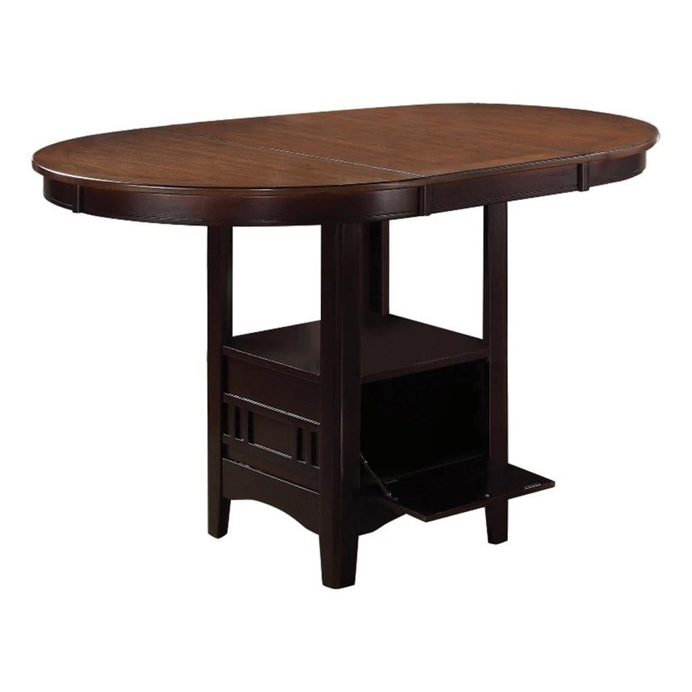 Lavon Oval Counter Height Dining Table with Leaf, Light Chestnut and ...